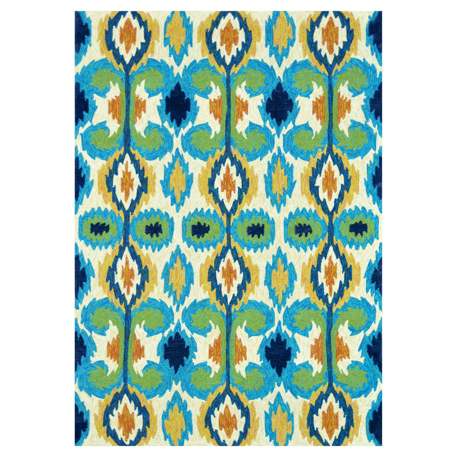 Loloi Enzo Ikat EZ03 Indoor/Outdoor Area Rug - Ivory/Blue - Walmart.com