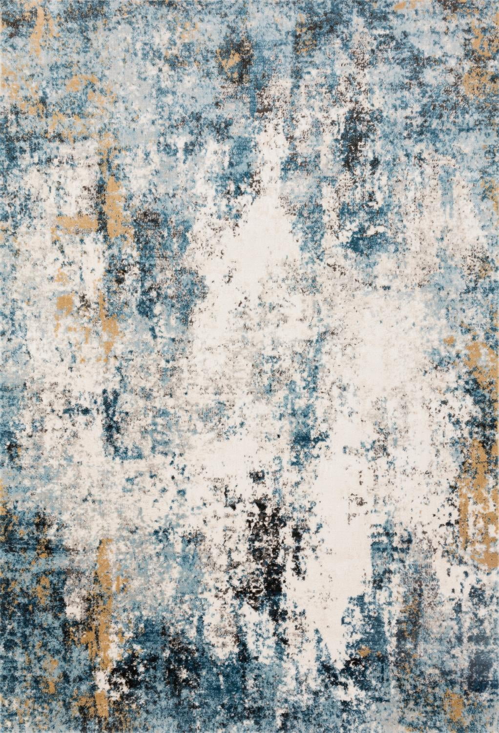 Loloi II Alchemy Abstract Denim Ivory Area Rug Durable Contemporary 5x7 ...