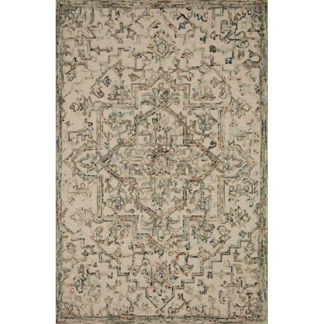 Loloi II Halle Floral Traditional Area Rug, Gray, 2'.3" x 3'.9 ...