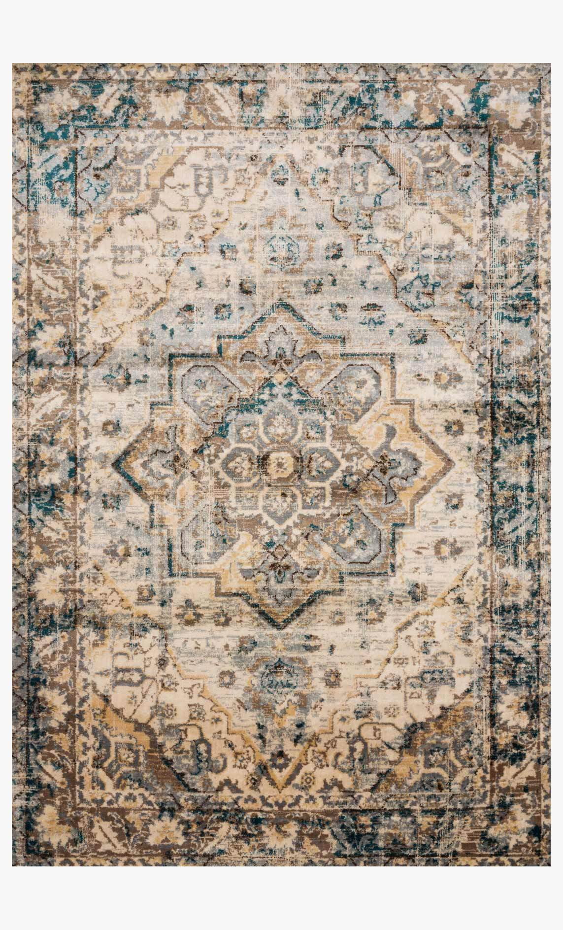 Loloi Isadora Oriental Oatmeal / Bark Area Rug - Walmart.com