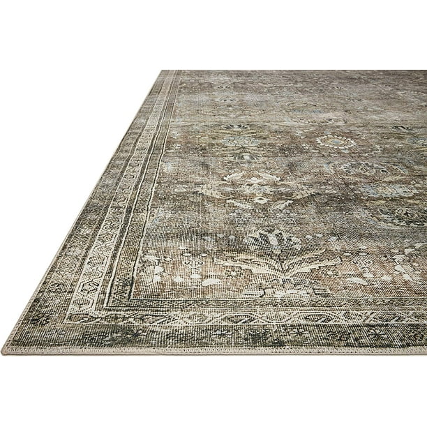 Loloi II Layla LAY-13 Printed Antique / Moss Oriental Area Rug 3'-6" x ...