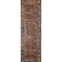 Loloi II Layla Printed Oriental Distressed Spice / Marine Area Rug ...