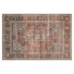 Loloi II Layla Printed Oriental Distressed Red / Navy Area Rug ...