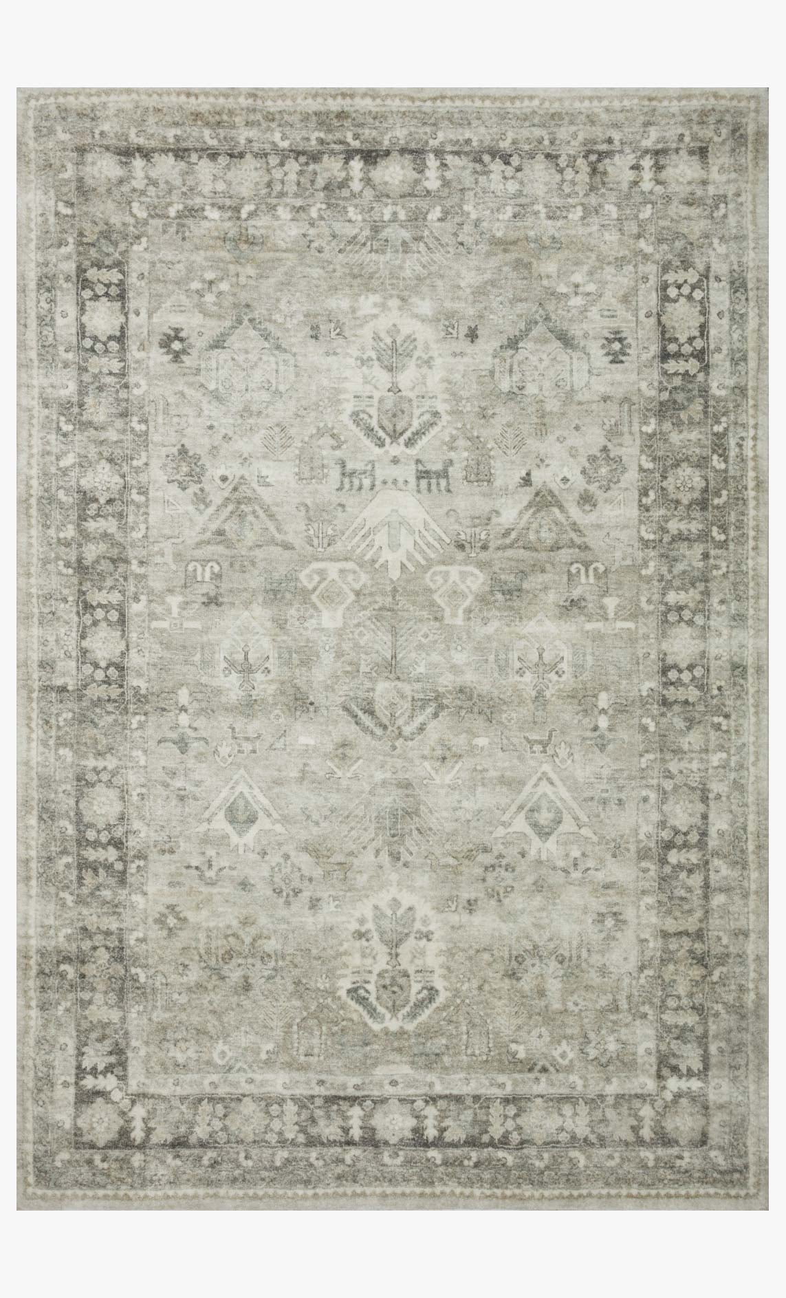 Loloi II Rosette Oriental Steel / Graphite Area Rug - Walmart.com
