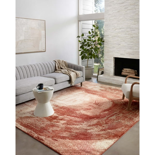 Loloi II Spirit SPI-03 Abstract Rose / Spice Area Rug 2'-7" x 8'-0 ...