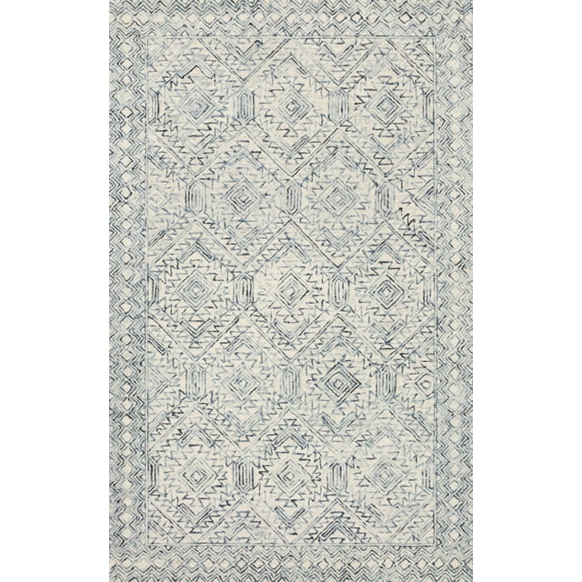 Loloi II Ziva Contemporary Bluestone Hand-Tufted Wool Area Rug by ...