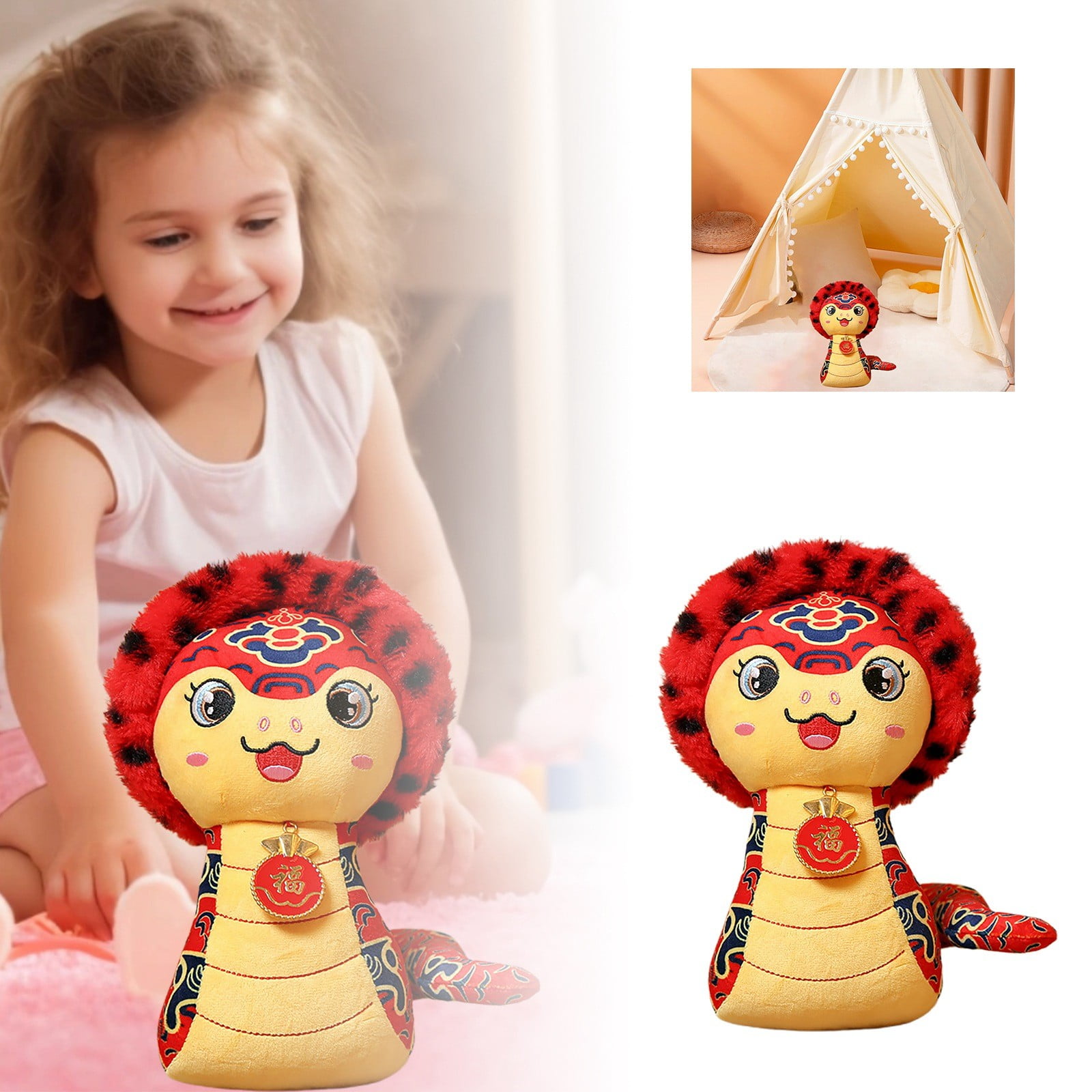 Lolynie 2025 Year Of The Snake Doll New Year Plush Decoration 2025 ...