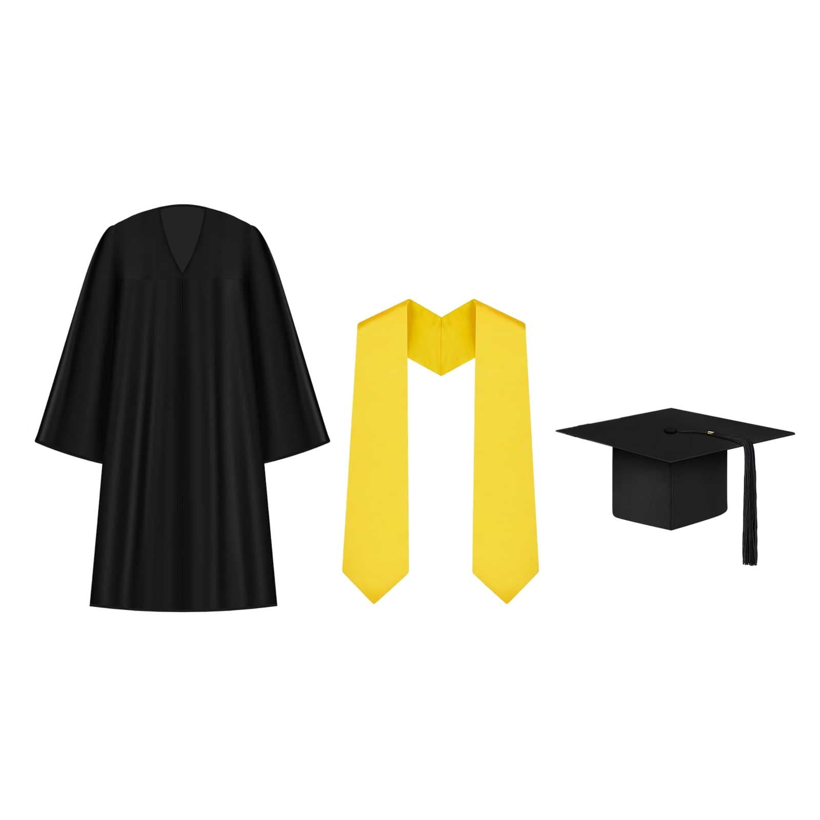 Lolynie 3 Pcs 12 Ft Skeleton Accessories Graduation Gown Cap And Stole ...