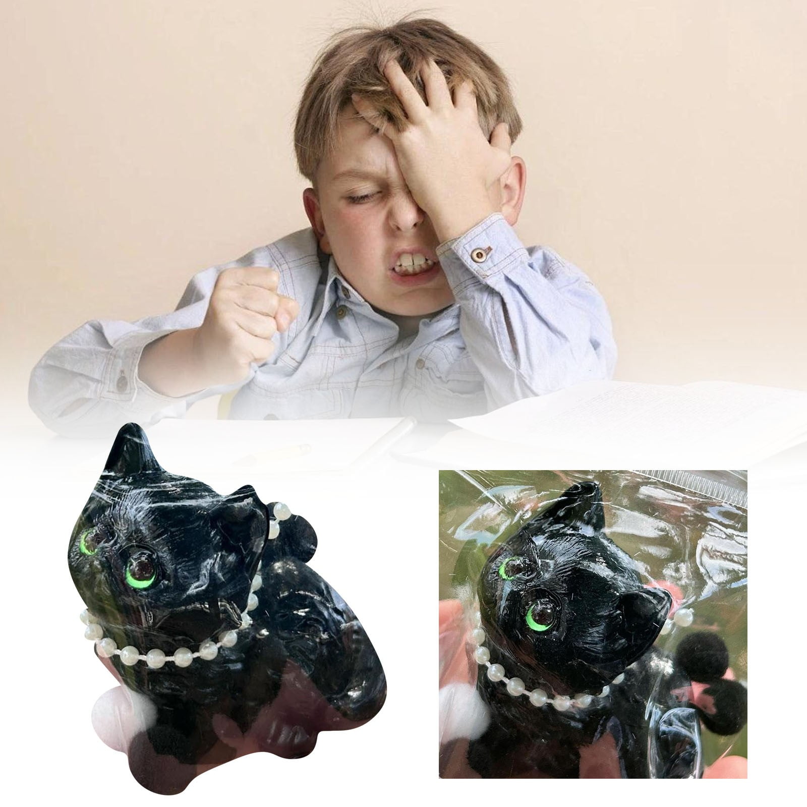 Lolynie Cat Stress Balls Cute Cat Squishy Toys For Kids And Adults ...