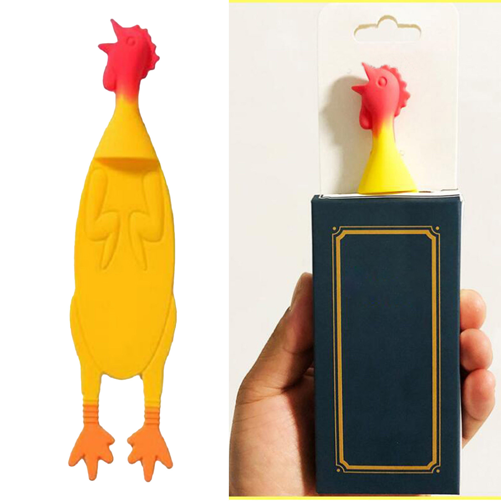 Lolynie Chicken Bookmark Silicone Bookmarks Reading Bookmark Silicone ...