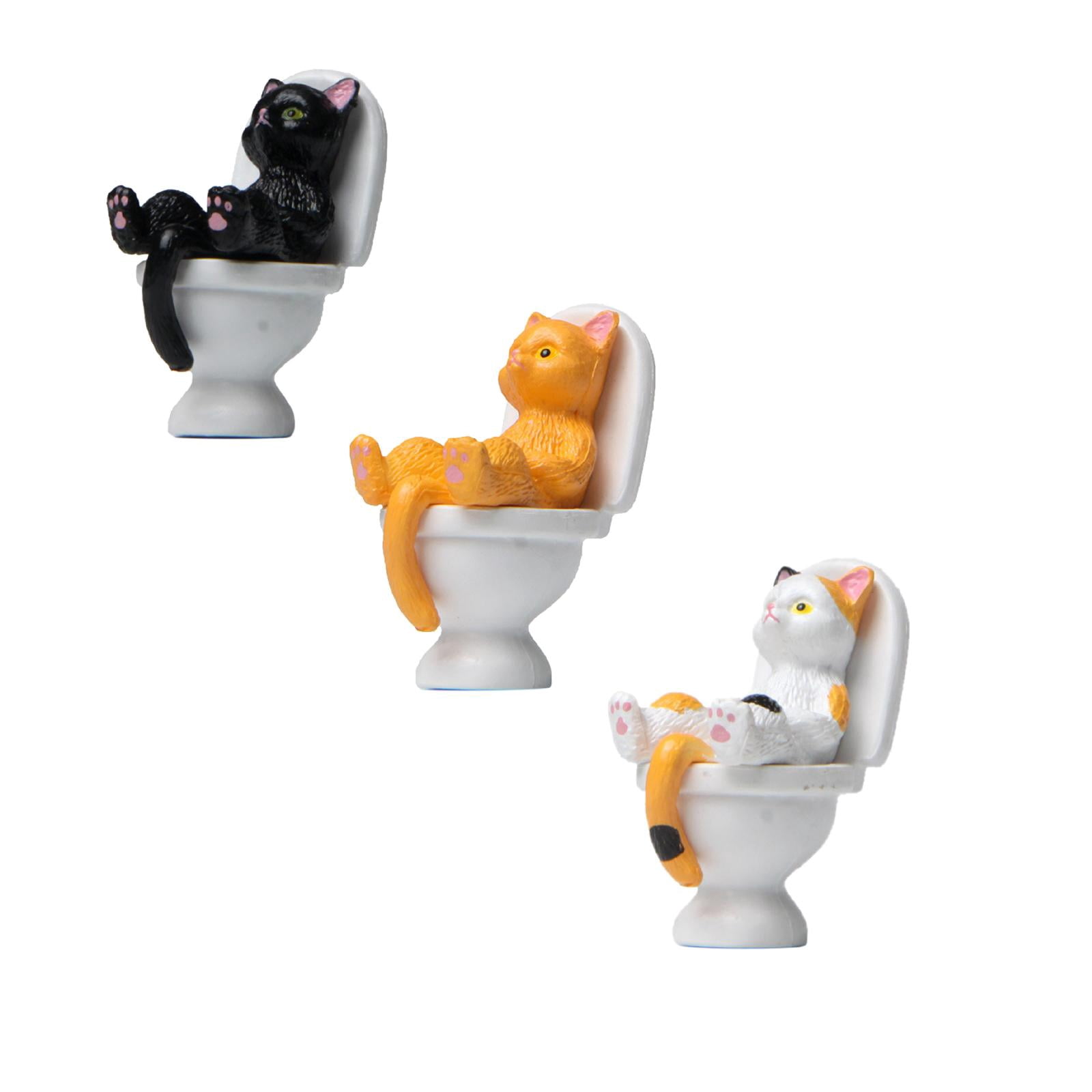 Lolynie Decorative Ornaments Sitting On The Toilet Lying Down Toilet ...