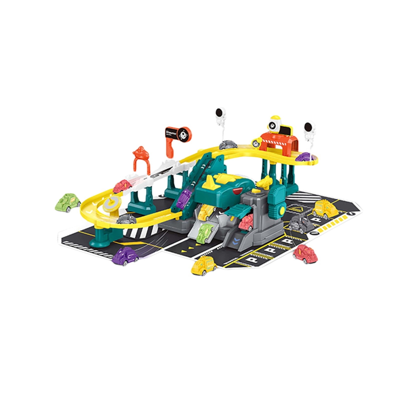 Lolynie Dinosaur Toys Race Car Track Set For Kids, Vehicle Playsets ...