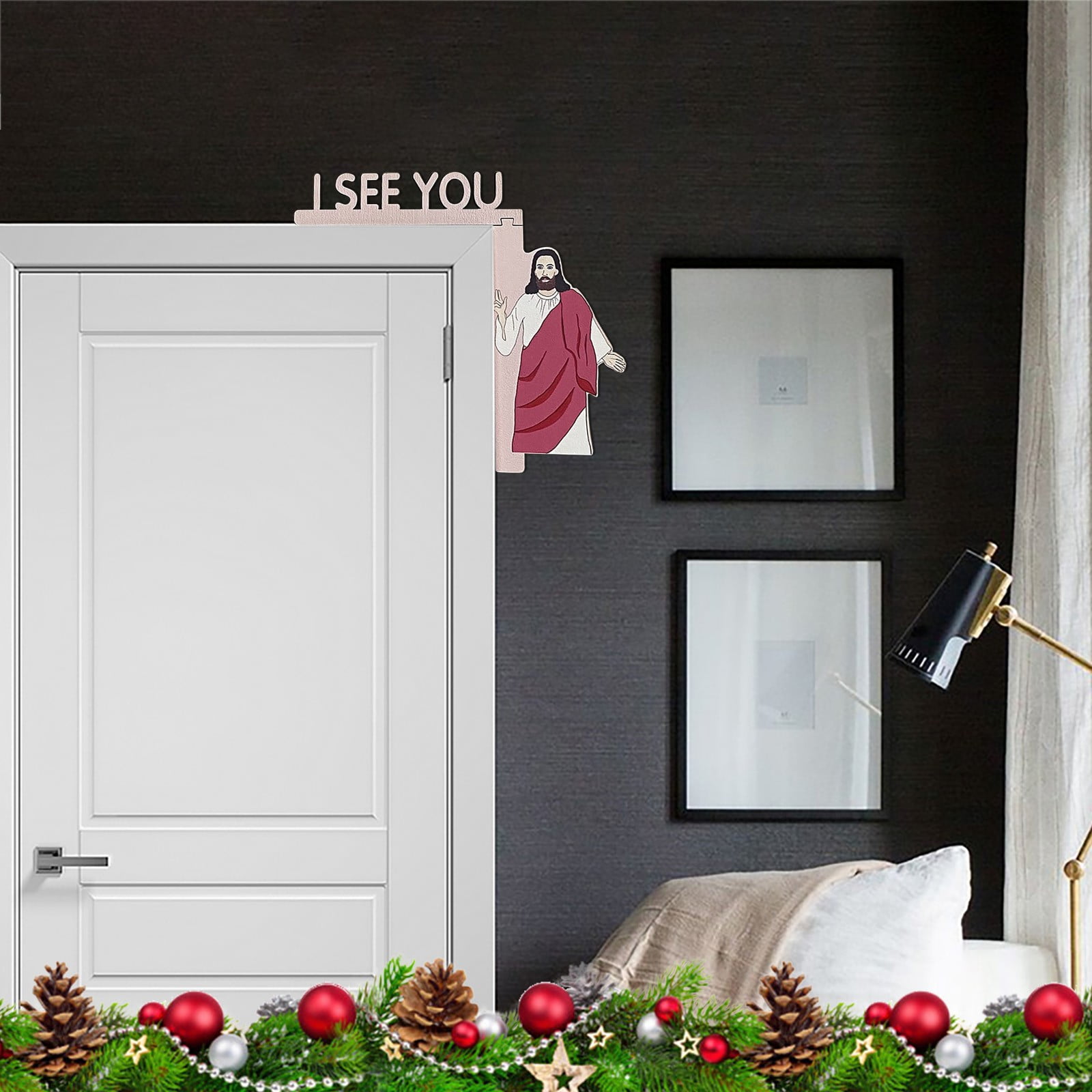 Lolynie Door Frame I See You I See Sign I See Door Sitting Decoration ...