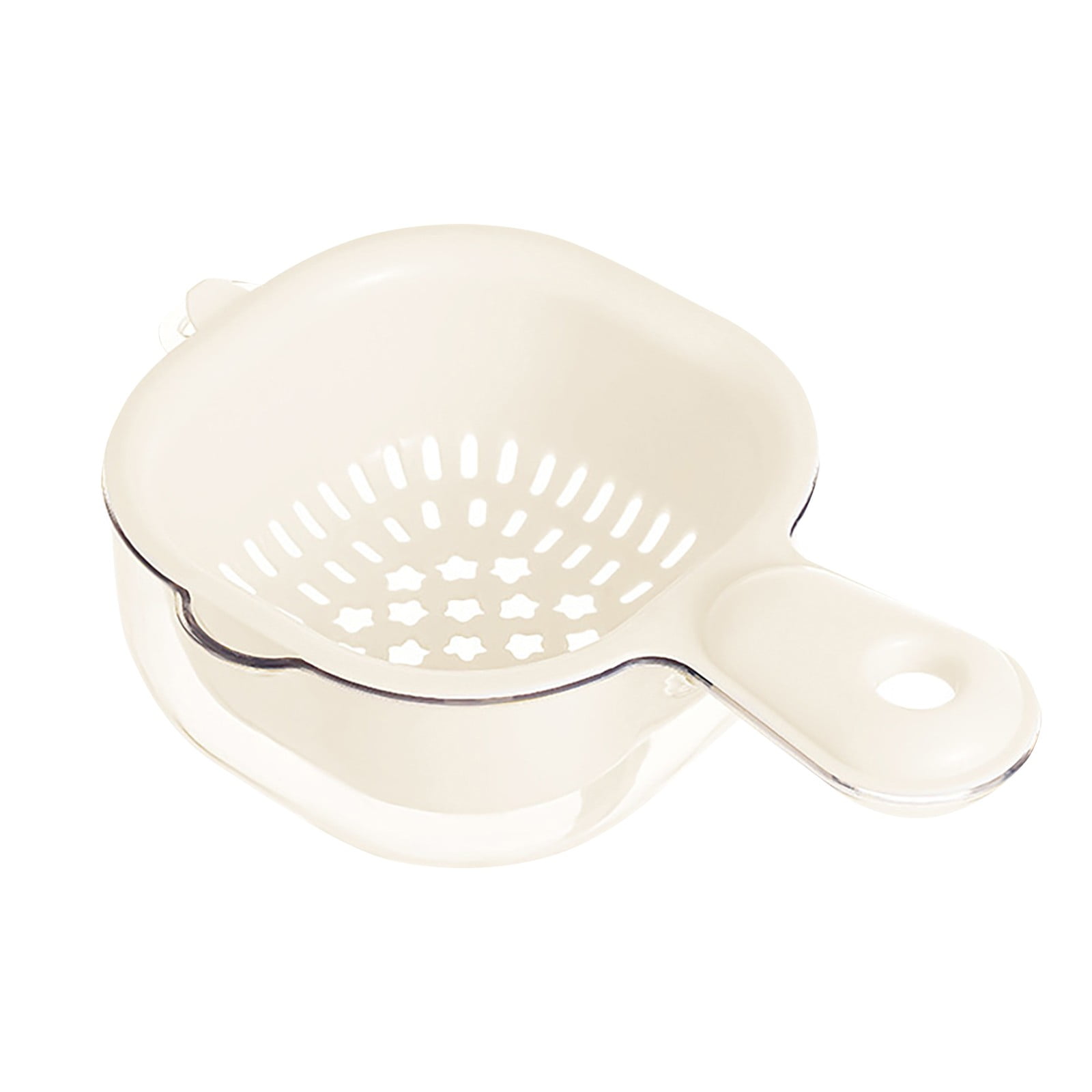 Lolynie Dual-Drain Fruit Washer Bowl - Handle Kitchen Strainer, Mini ...