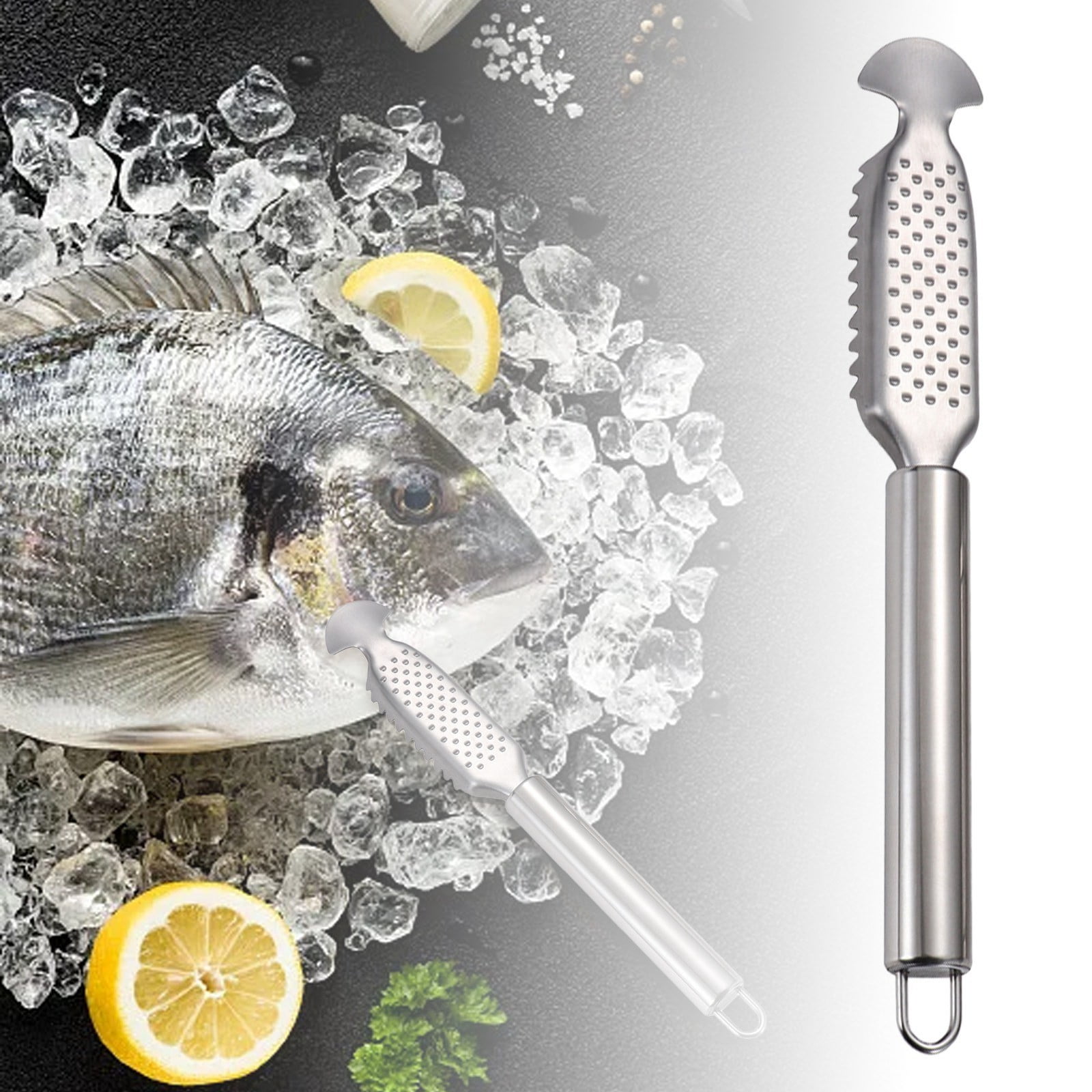 Lolynie Fish Scales Scraping Tool Multifunction Stainless Steel Fish ...