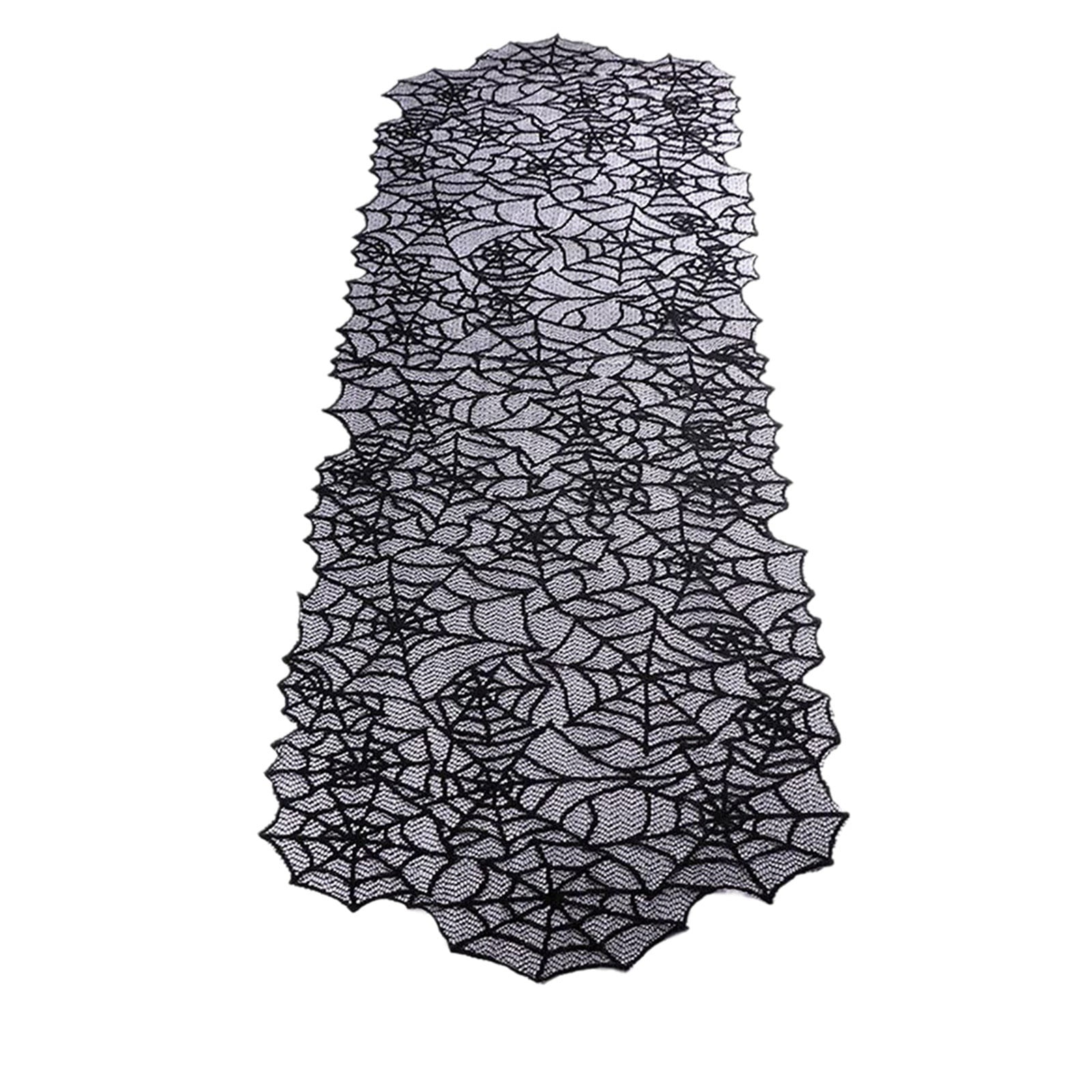 Lolynie Halloween Table Runner, Black Spider Web Table Runners For ...