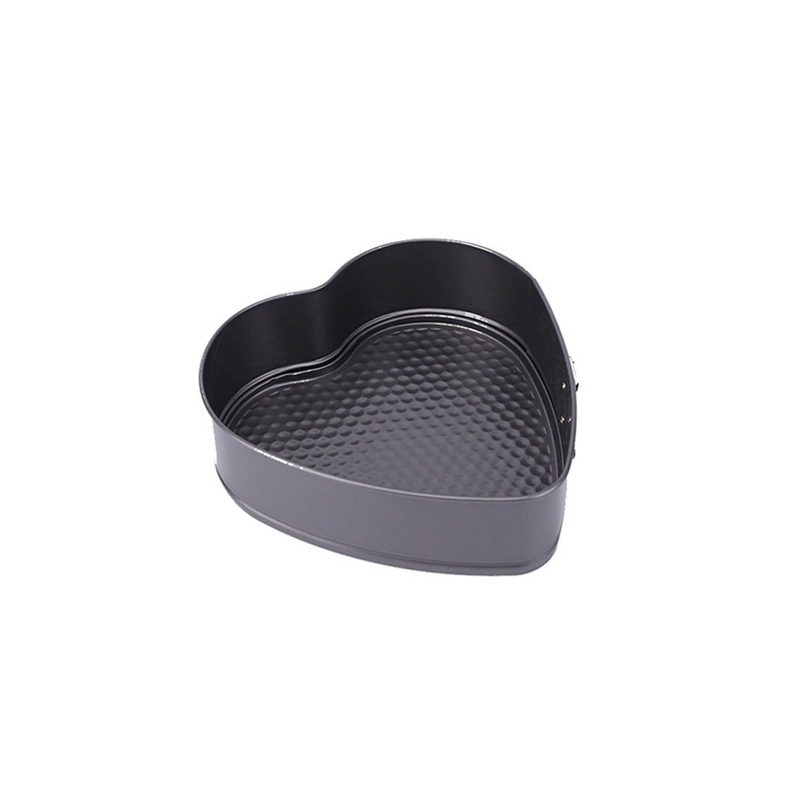 Lolynie Heart Shaped Metal Springform Cake Pan With Clasp Removable ...