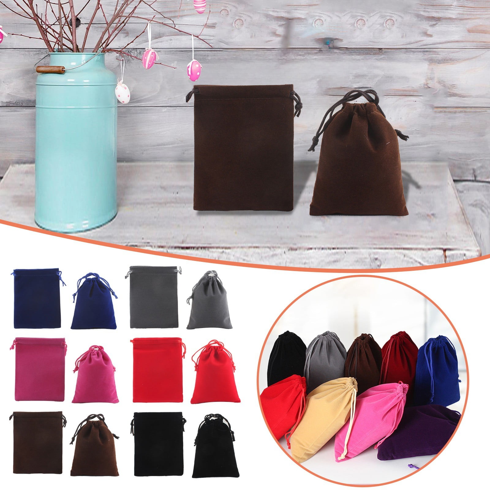 Lolynie High Grade Velvet Drawstring Storage Bag – Jewelry Phone ...