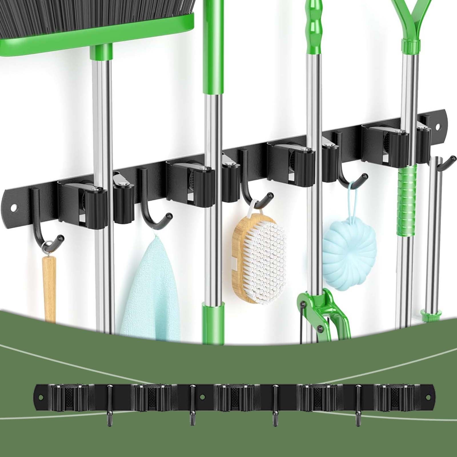 Lolynie Hooks Holder Wall Mount With 4 Racks 5 Hooks Hanger Organizer ...