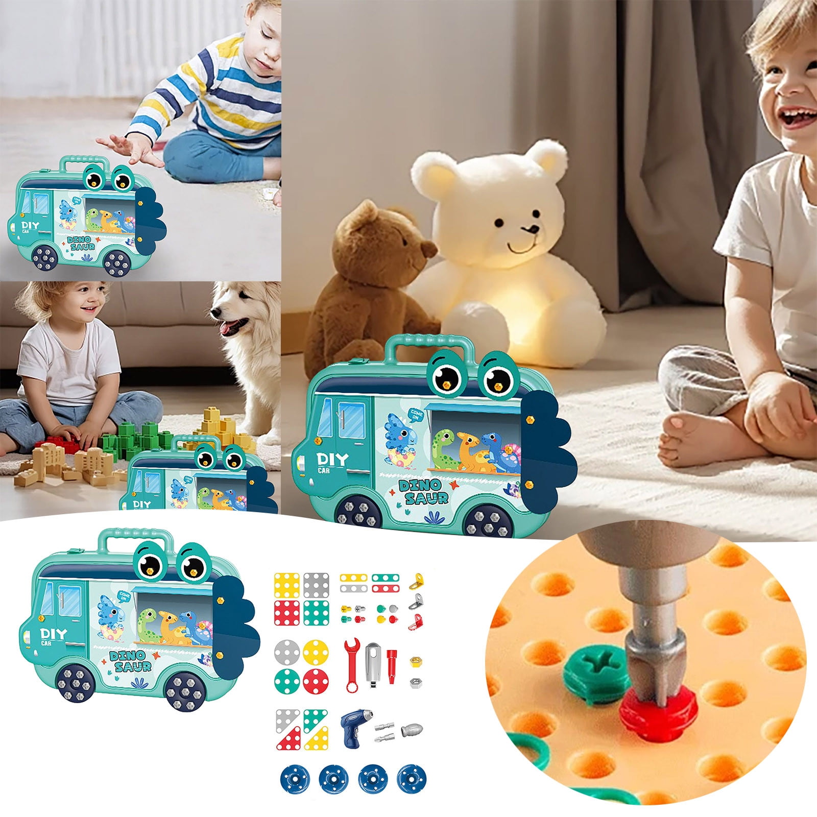 Lolynie Kids Toys Educational Pretend Play Powered Screwdriver Set For ...