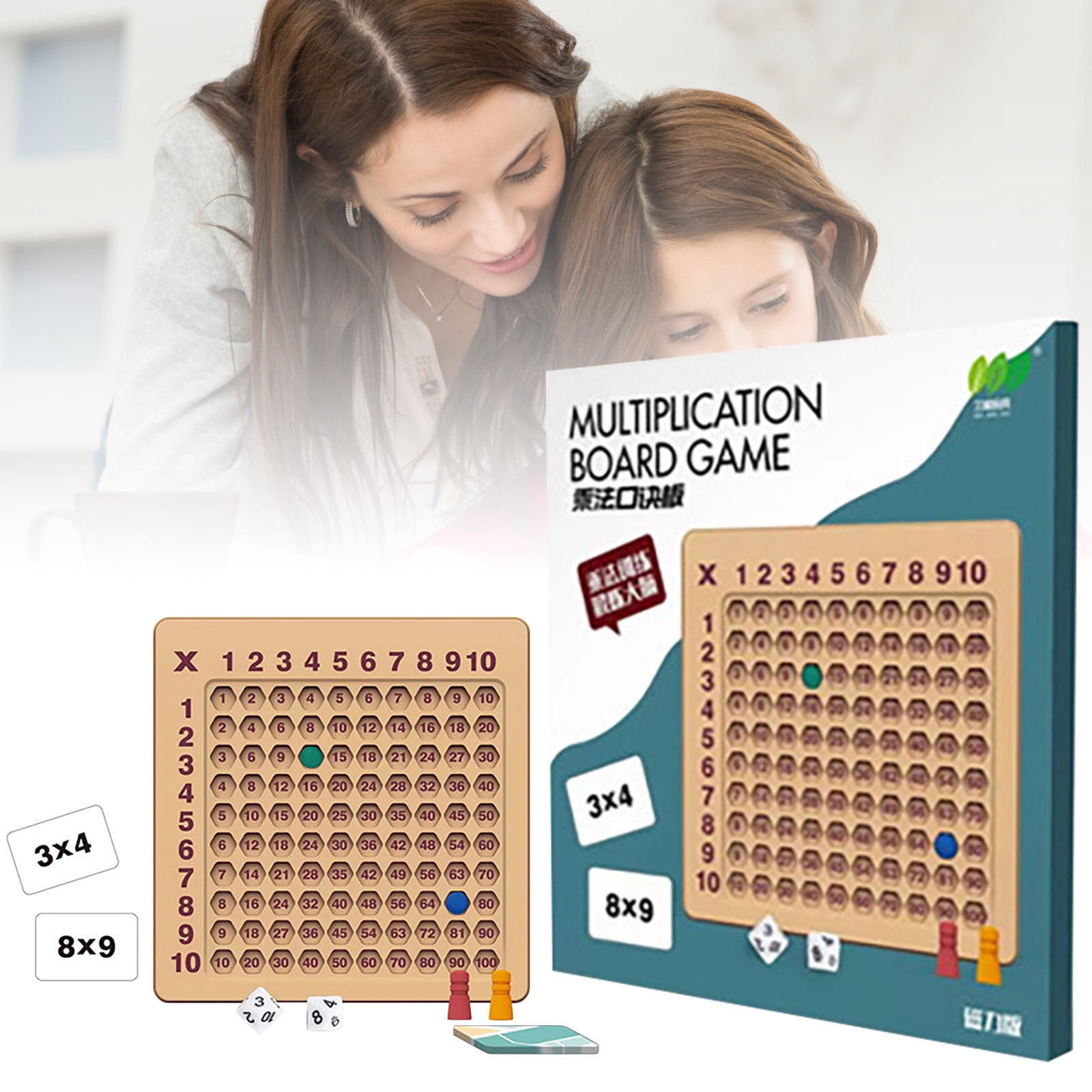 Lolynie Multiplication Board Math Game For Kids 8 12 Math Manipulatives Set With 100Pcs Flash ...