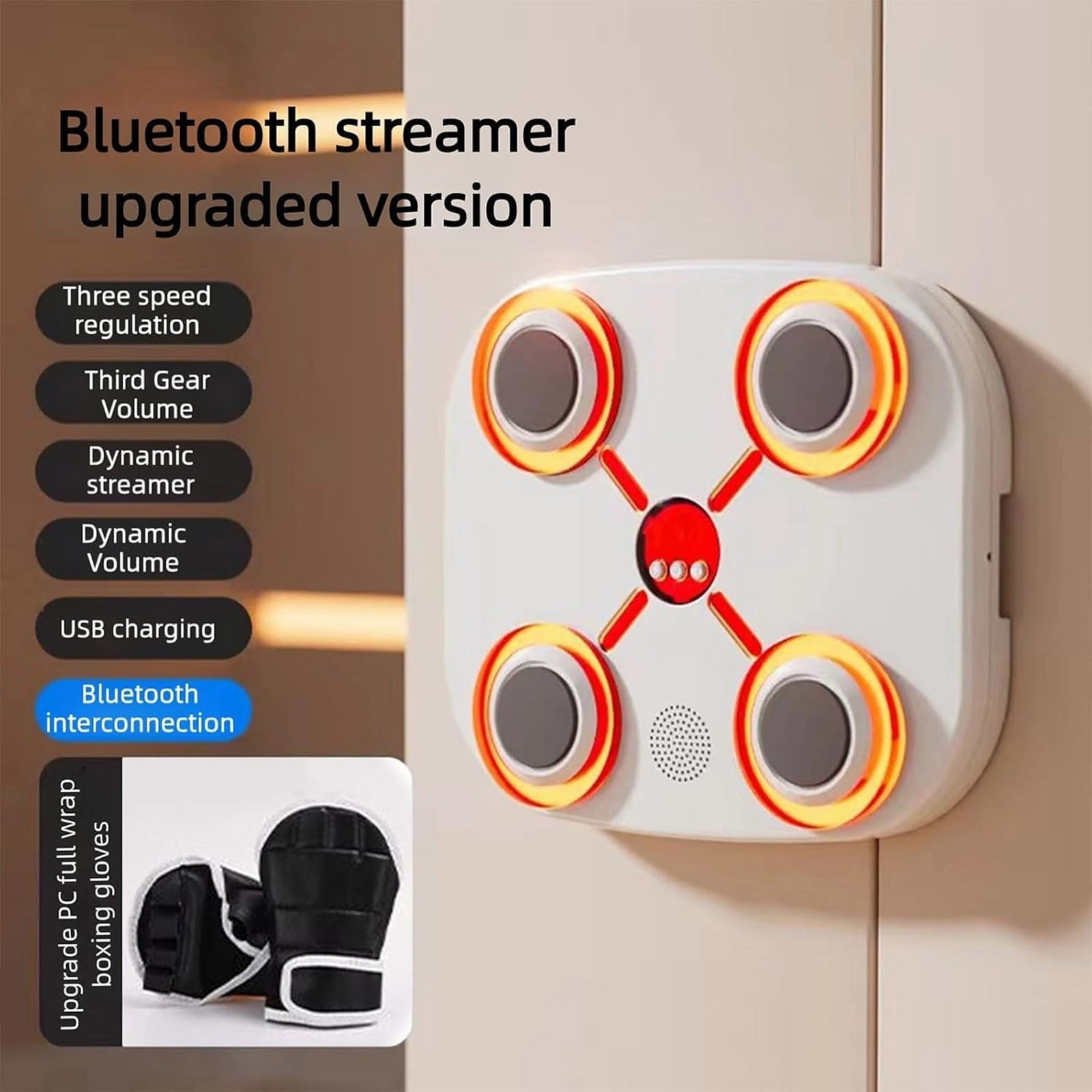 Lolynie Music Boxing Training Machine， Wall Mounted Blue Tooth Smart ...