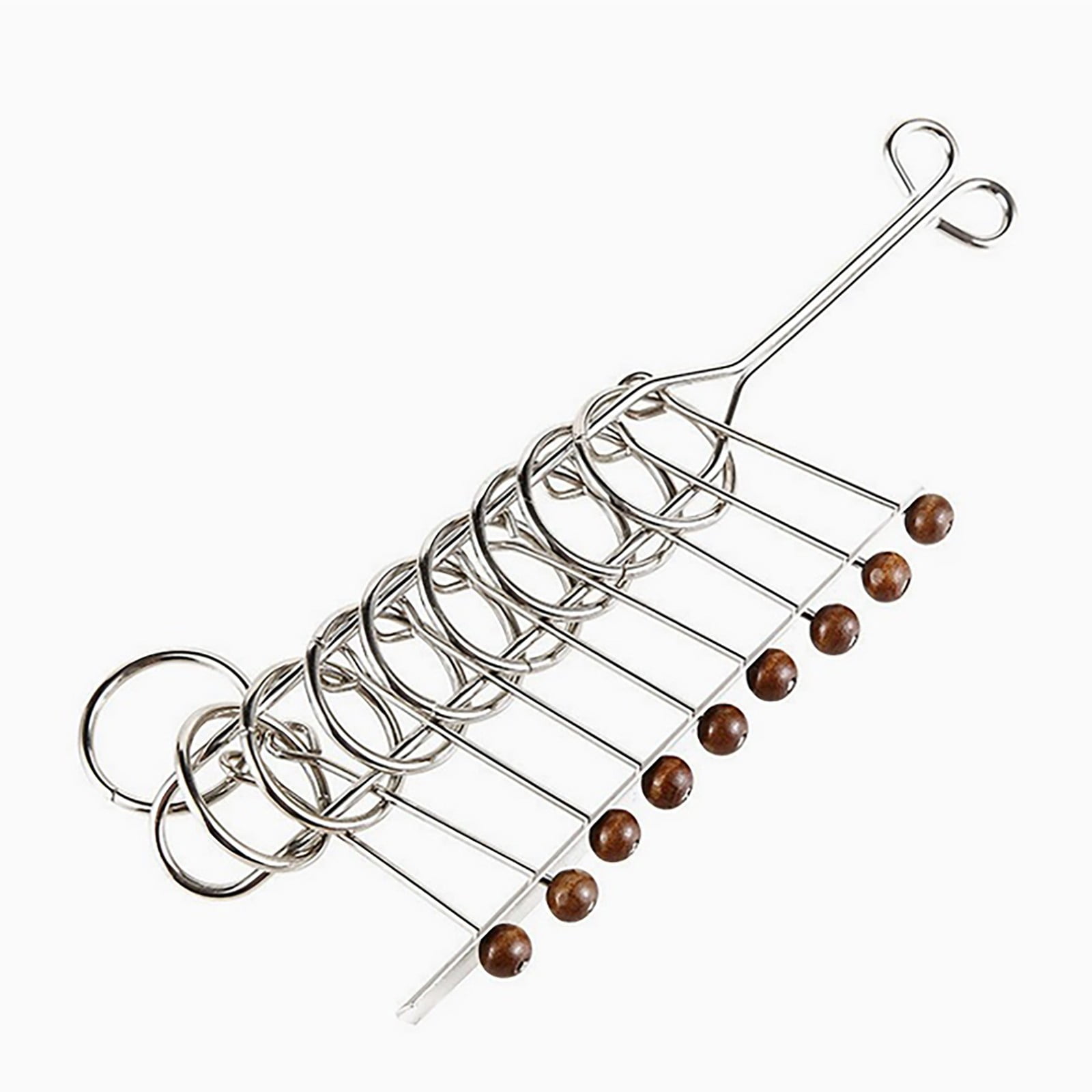 Lolynie Nine Chain Metal Puzzle Toy - Brain Teaser Buckle for Thinking ...