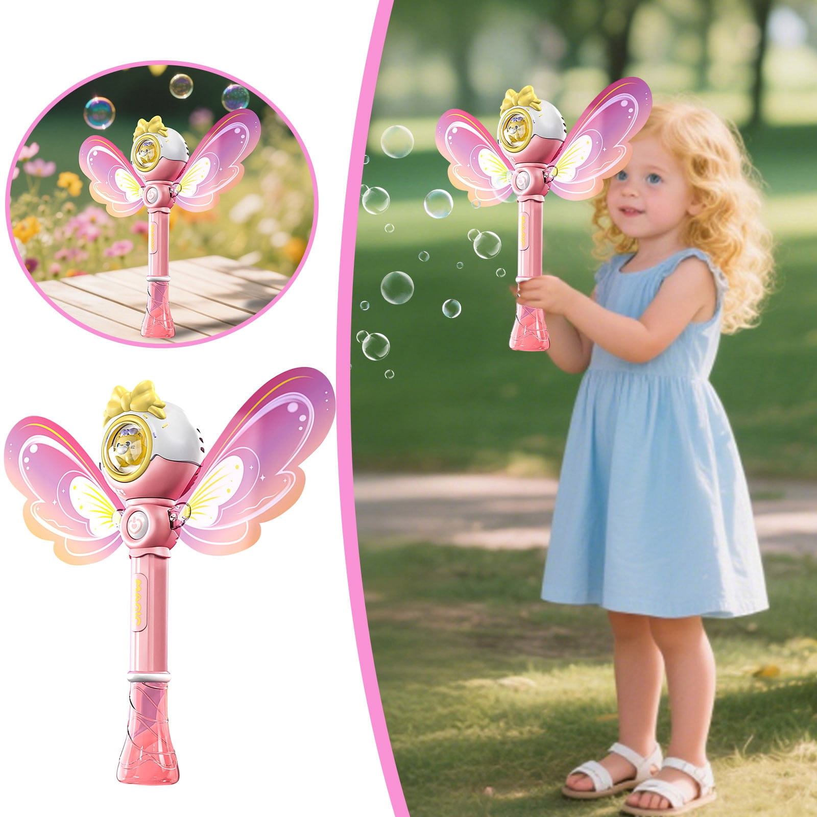 Lolynie Princess Bubble Wands For Kids, Bubble Machine For Toddlers ...