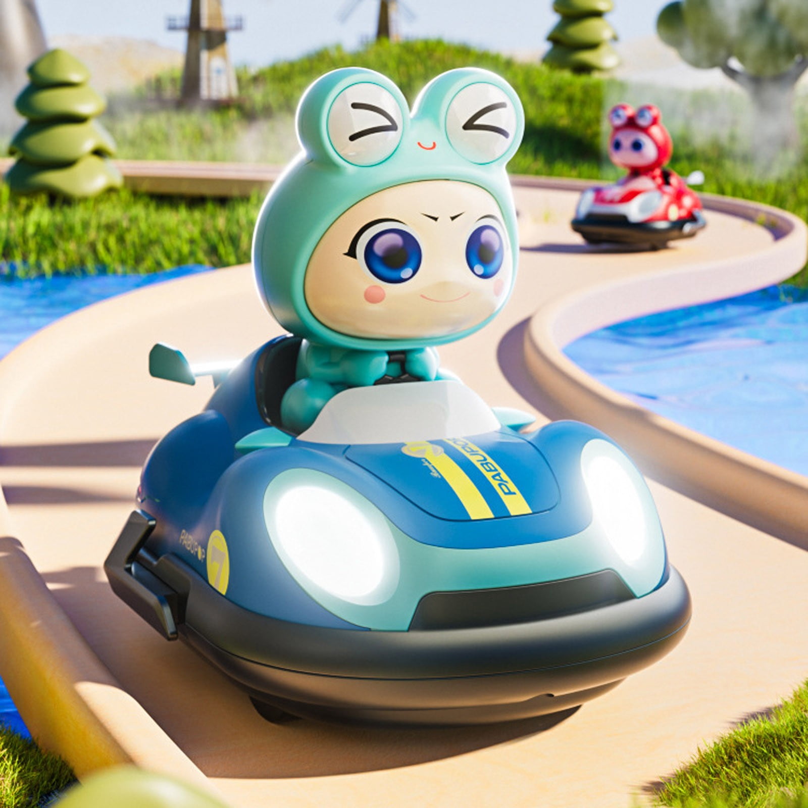 Lolynie Rc Cartoon Car Toy Mini Remote Control E Jector Vehicles Toy ...