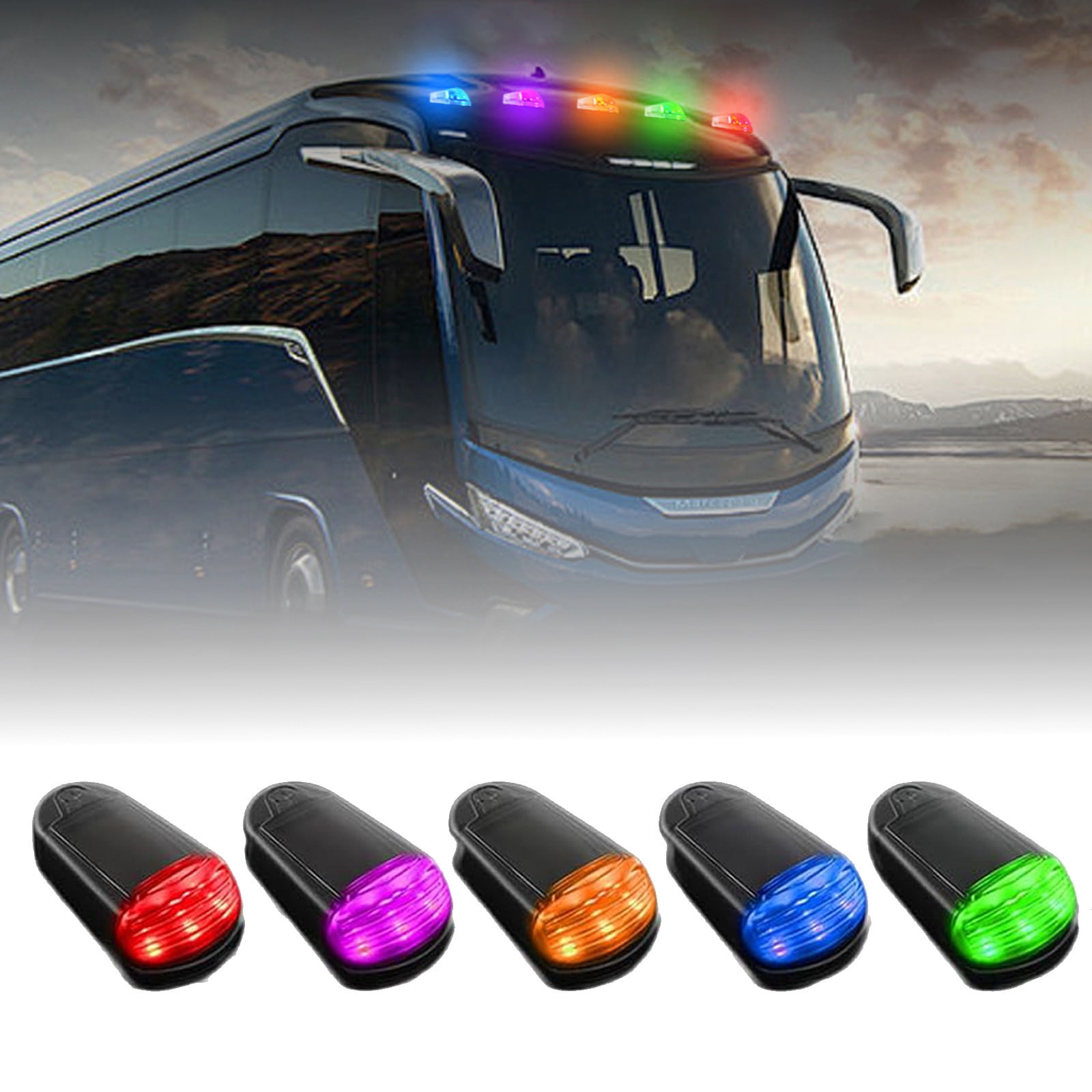 Lolynie Solar Cab Lights For Truck, No Drill Car Cab Lights Wireless ...