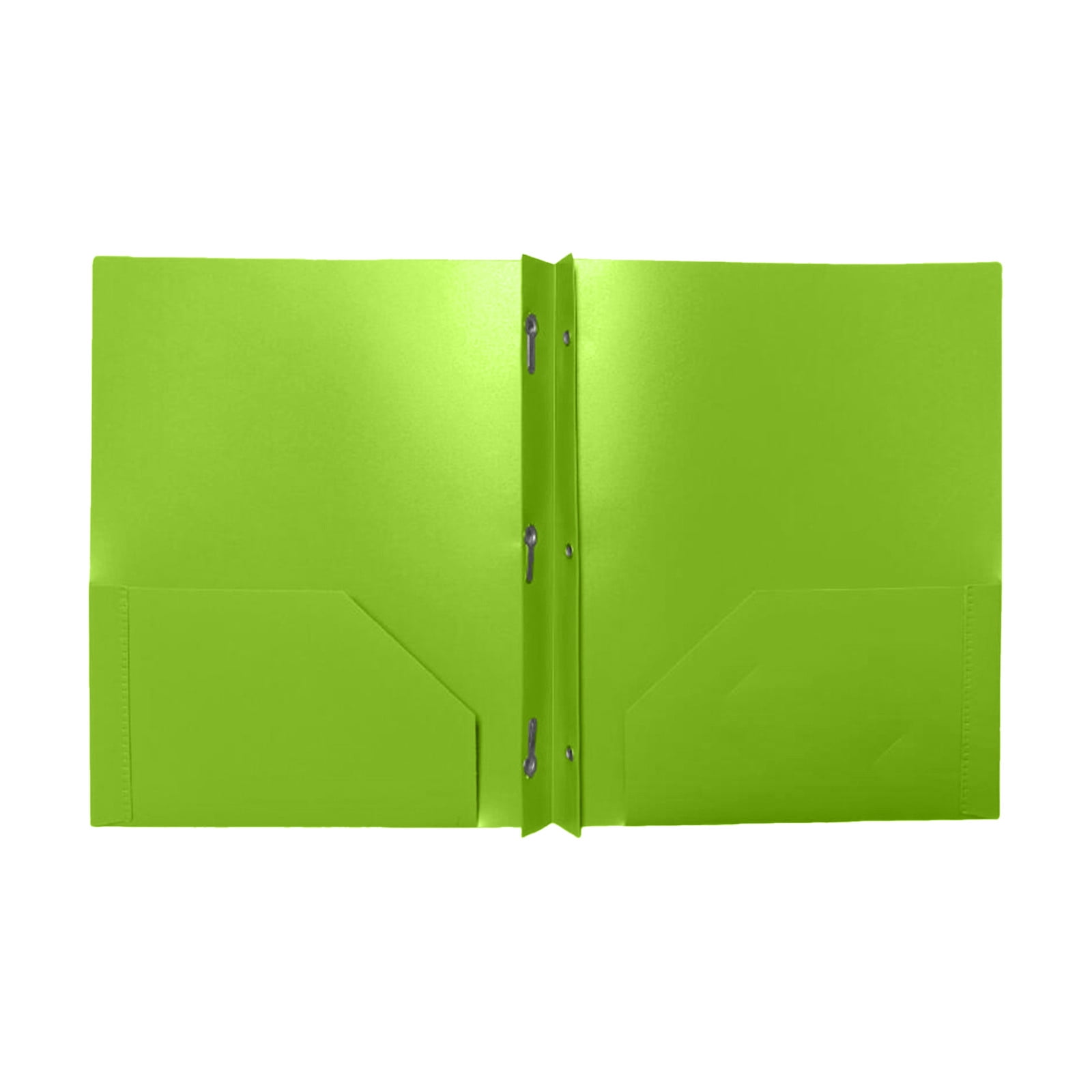 Lolynie Two Pocket Plastic File Folder - Three Hole Punch Prong ...