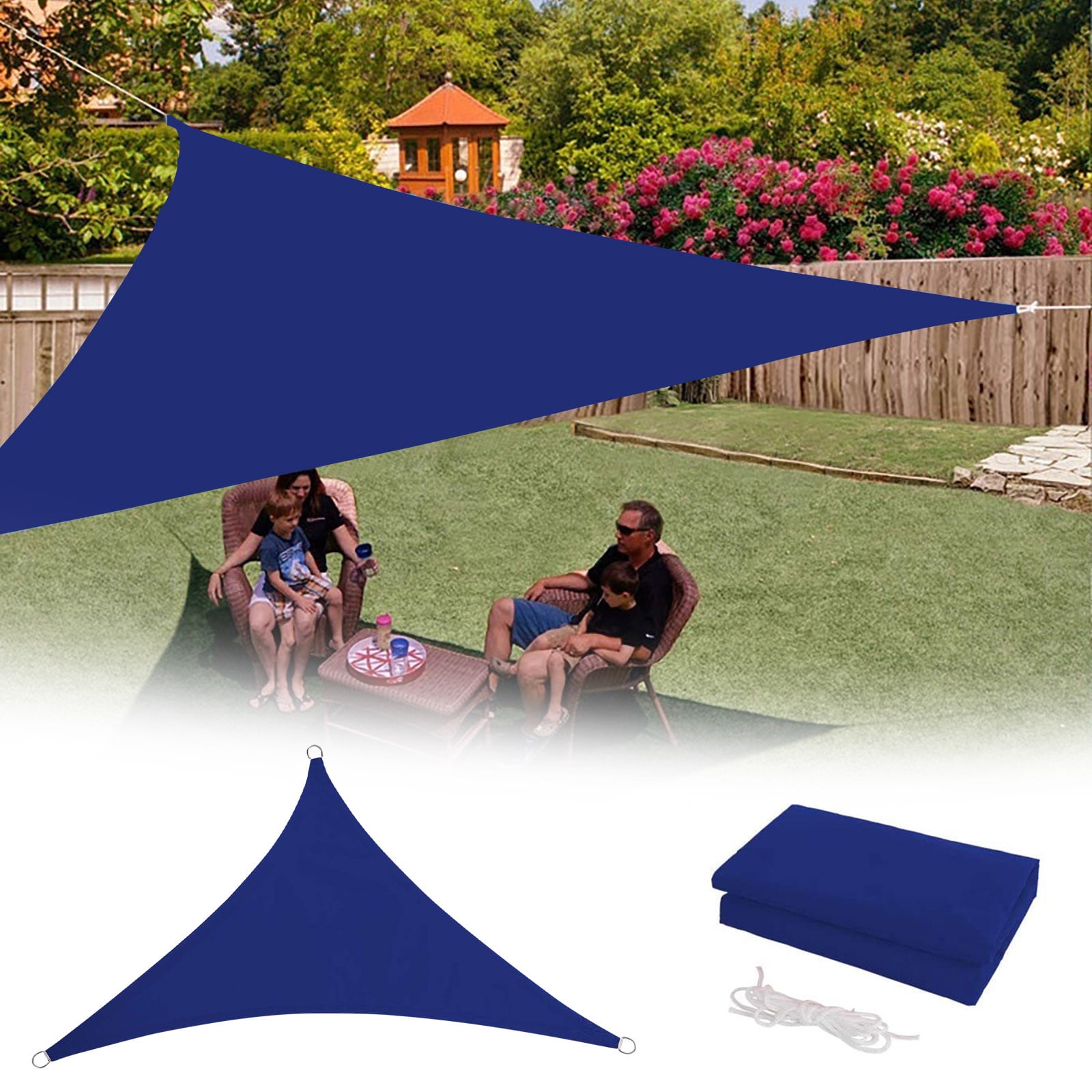 Lolynie Uv Block Triangle Sun Shade - Canopy With Fixing Kit For Patio ...