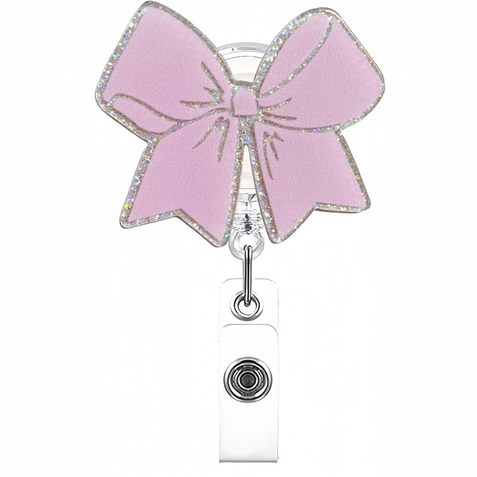 Lolynie Whimsical Acrylic Badge Reel - Customizable Id Card Holder With ...