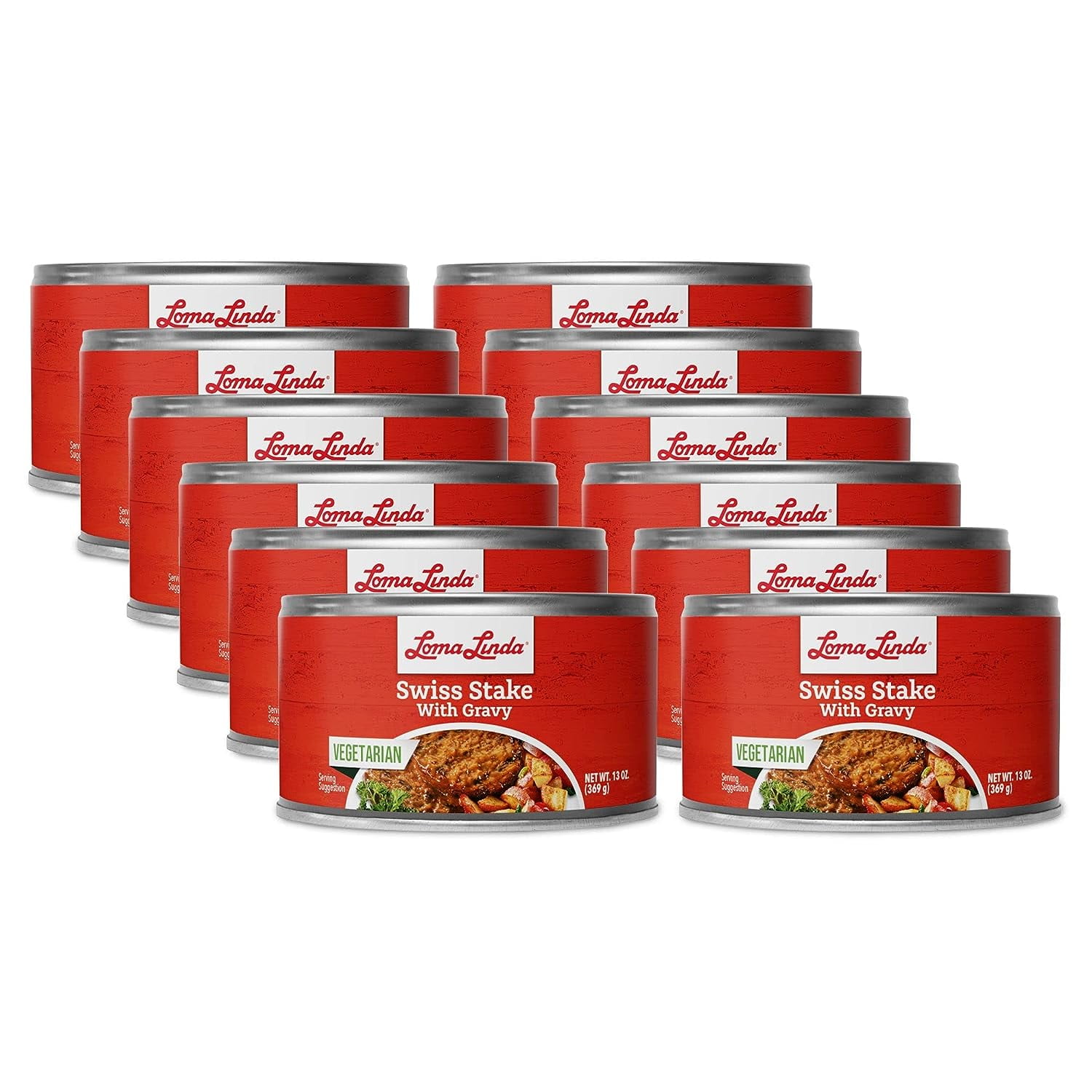 Loma Linda - Plant Based - Swiss Stake with Gravy (13 oz.) (Pack of 12 ...