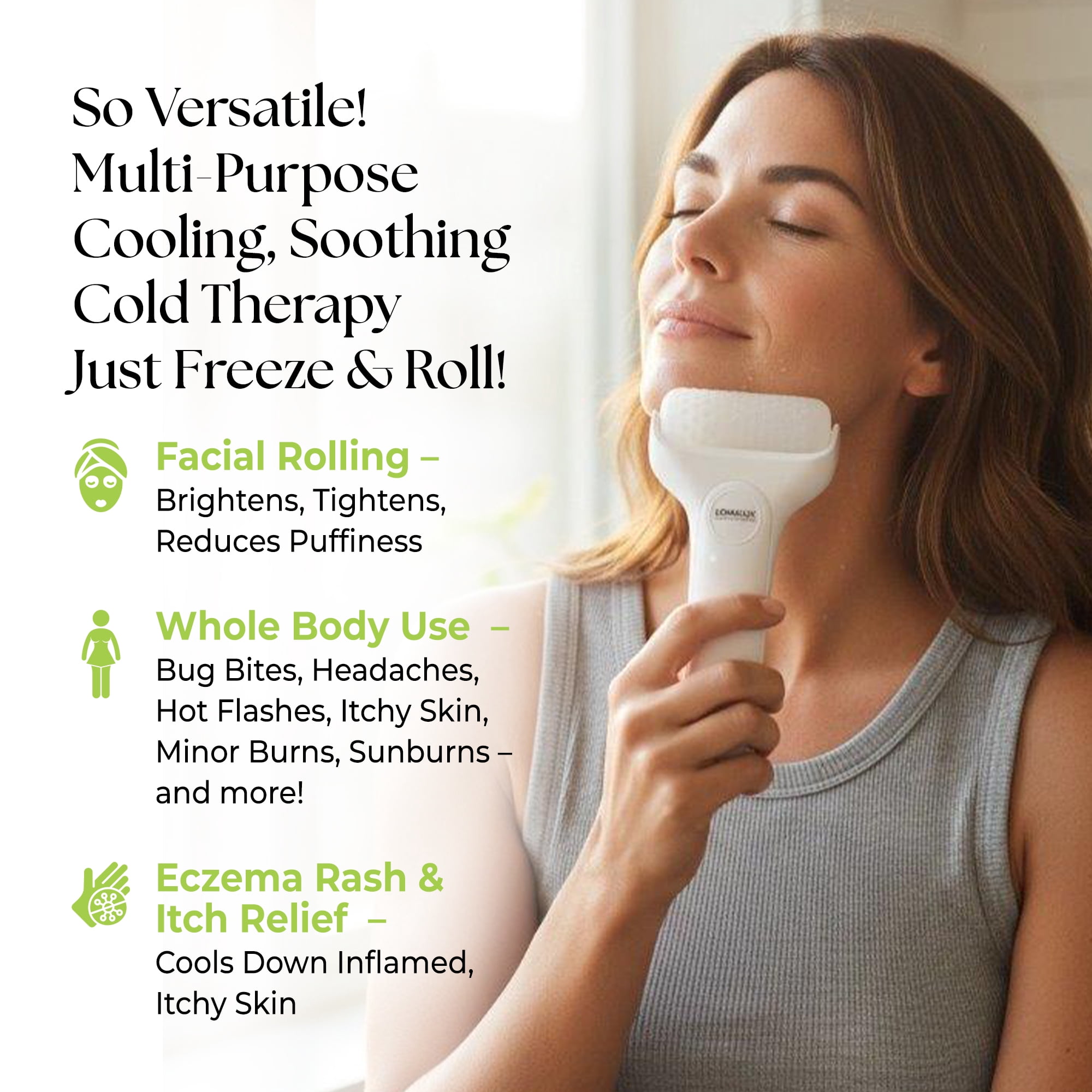 Loma Lux Cool It! Ice Roller - Whole Body Cold Therapy Relieves Skin ...
