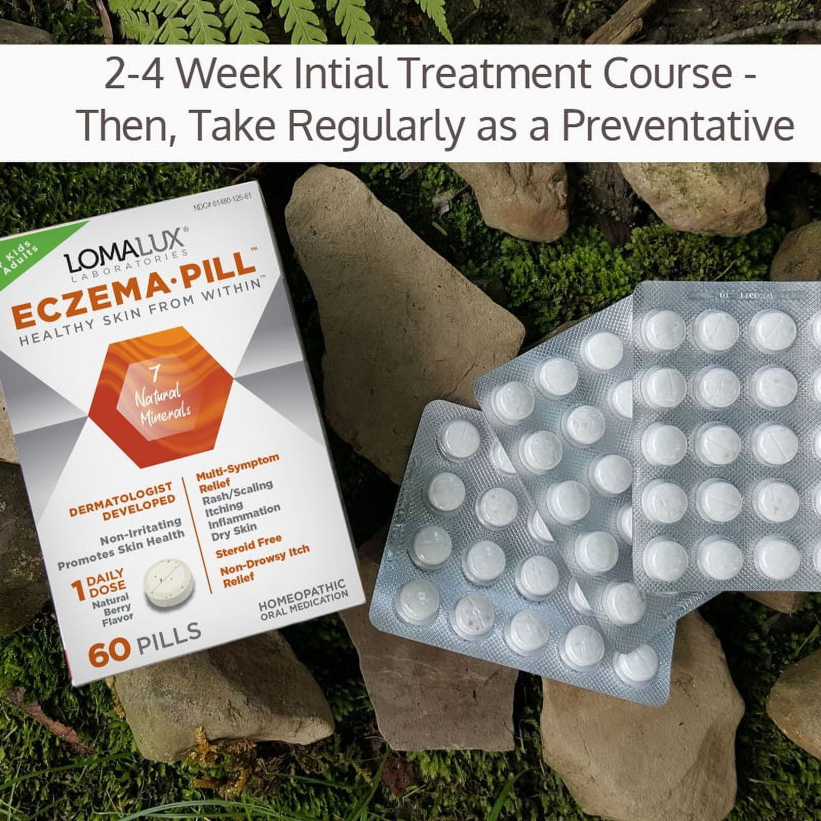 Loma Lux Eczema Pill - Dermatologist Developed, Natural Eczema ...