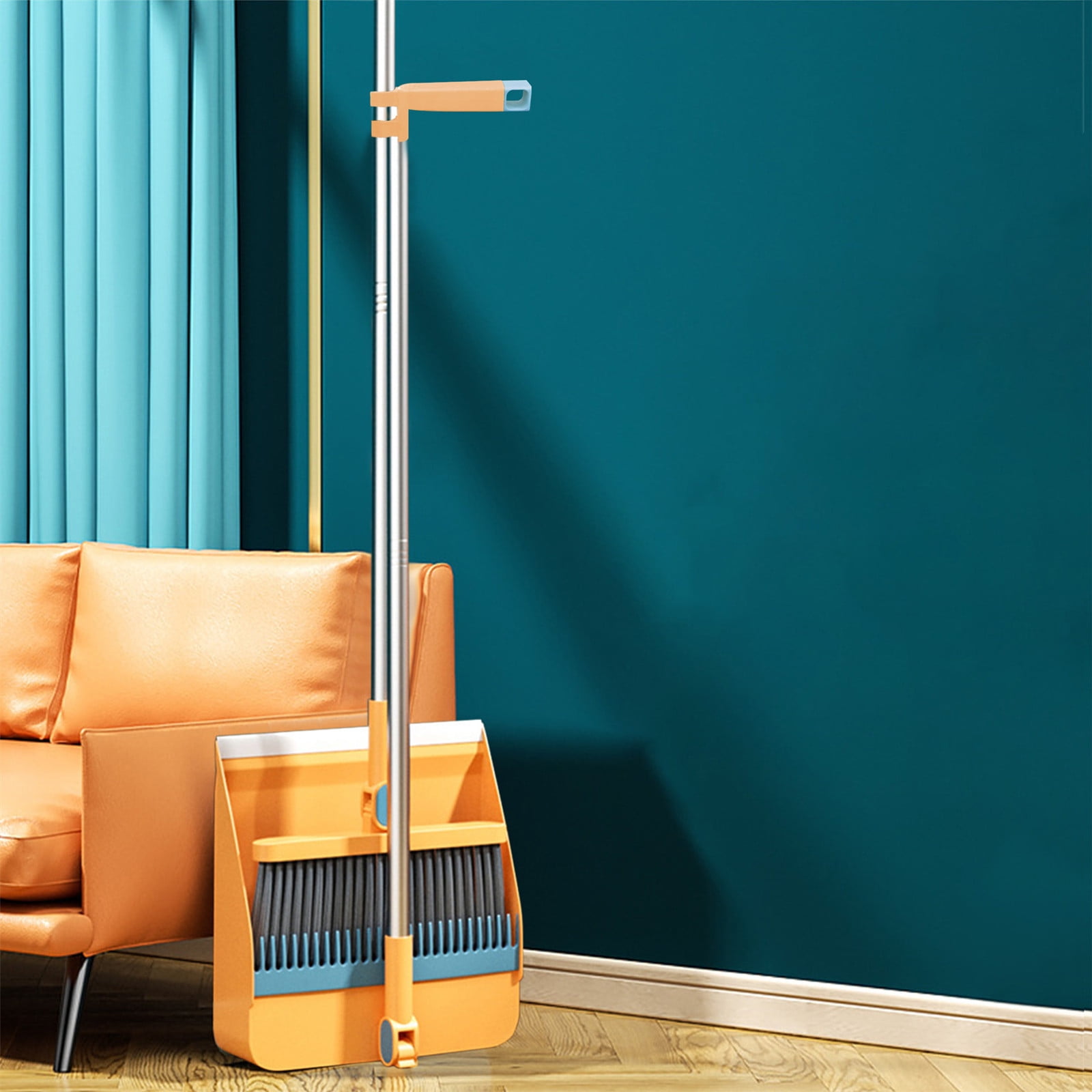 Lomaiwei Brooms And Dustpan Set,Self-Cleaning With Dustpan Teeth,For ...