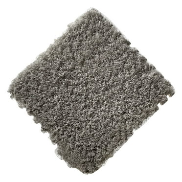 HemingWeigh Fuzzy Area Rug - 9 Fluffy Carpet Tiles For Kids Plush ...