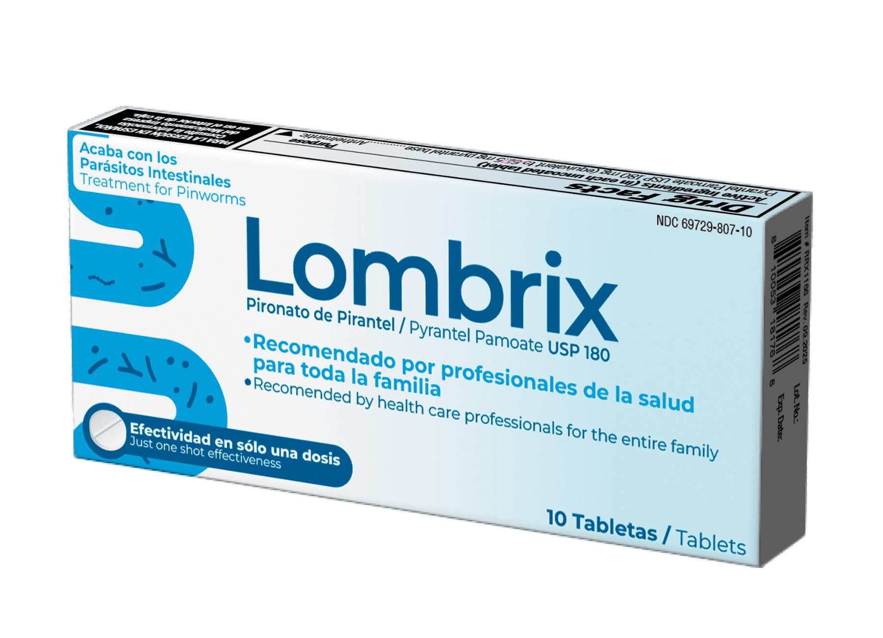 Lombrix Pyrantel Pamoate 180mg Tablets | Intestinal Balance Support for ...