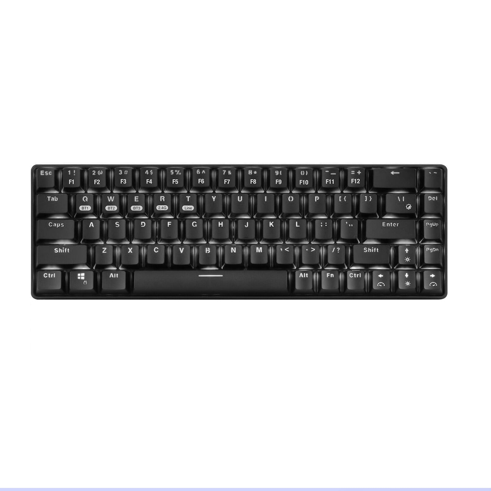 Lomubue 1 Set Automatic Sleeping FN Function Buttons 68 Keys Backlit ...