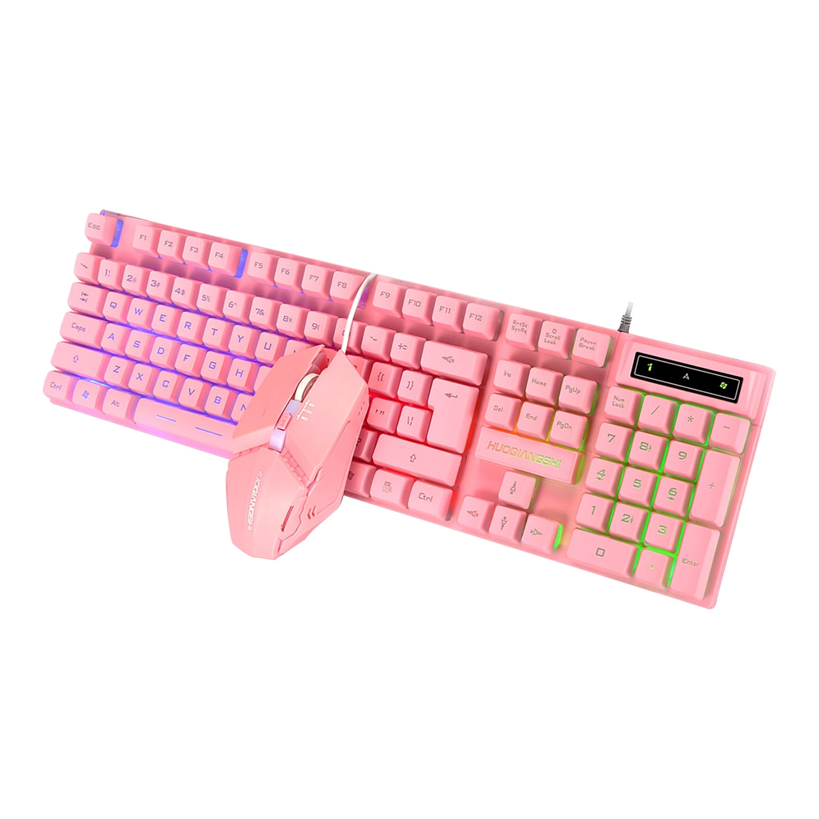 Lomubue 1 Set Wired Keyboard Ergonomics Luminous Anti-slip Professional ...