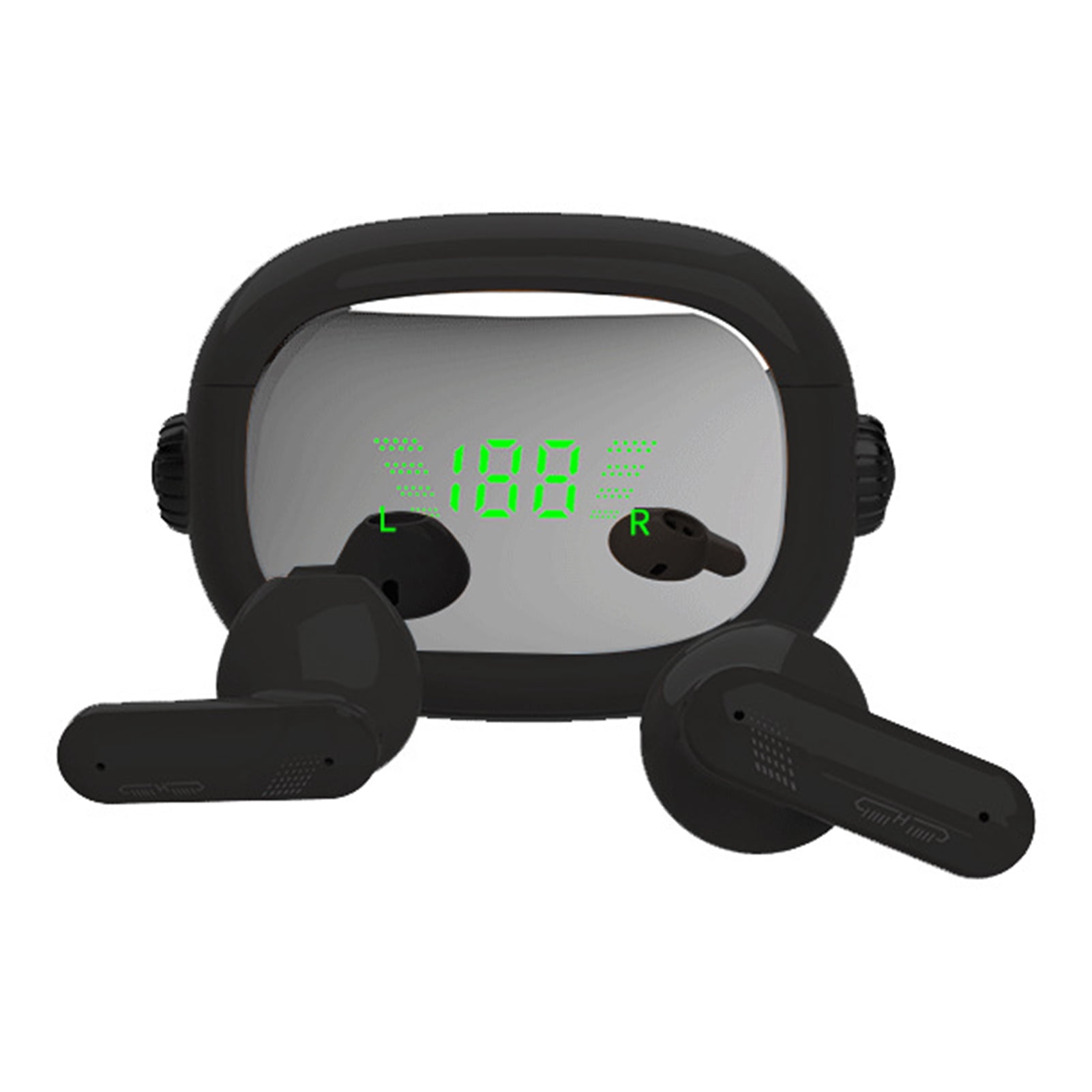 Lomubue 1 Set Wireless Earbud Cute Digital Display HiFi Sound In-ear ...