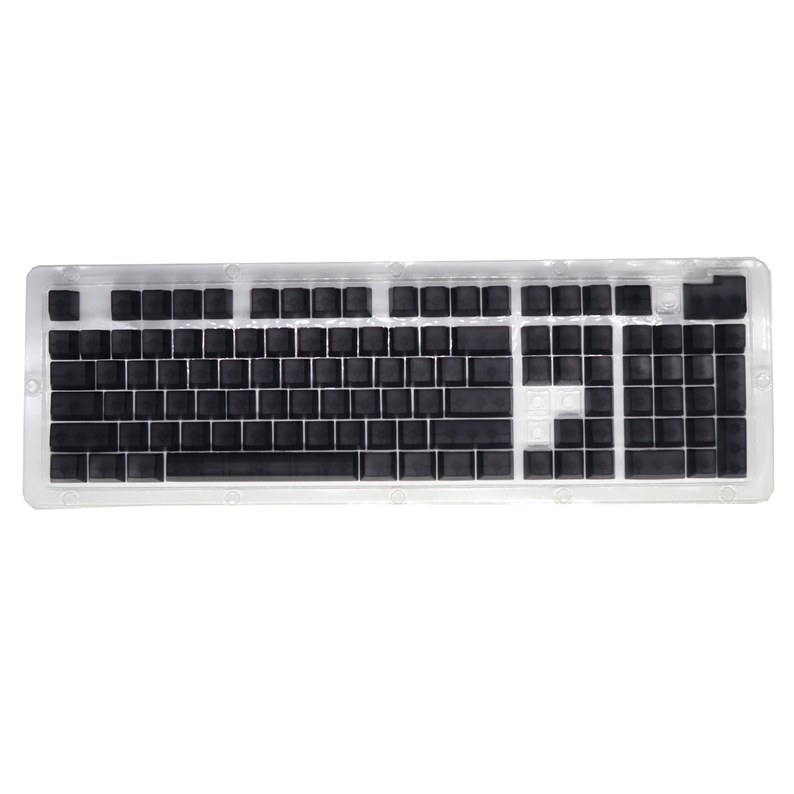 Lomubue 104 Keys Key Caps Transparent Clear Ergonomic No Lettering Anti ...
