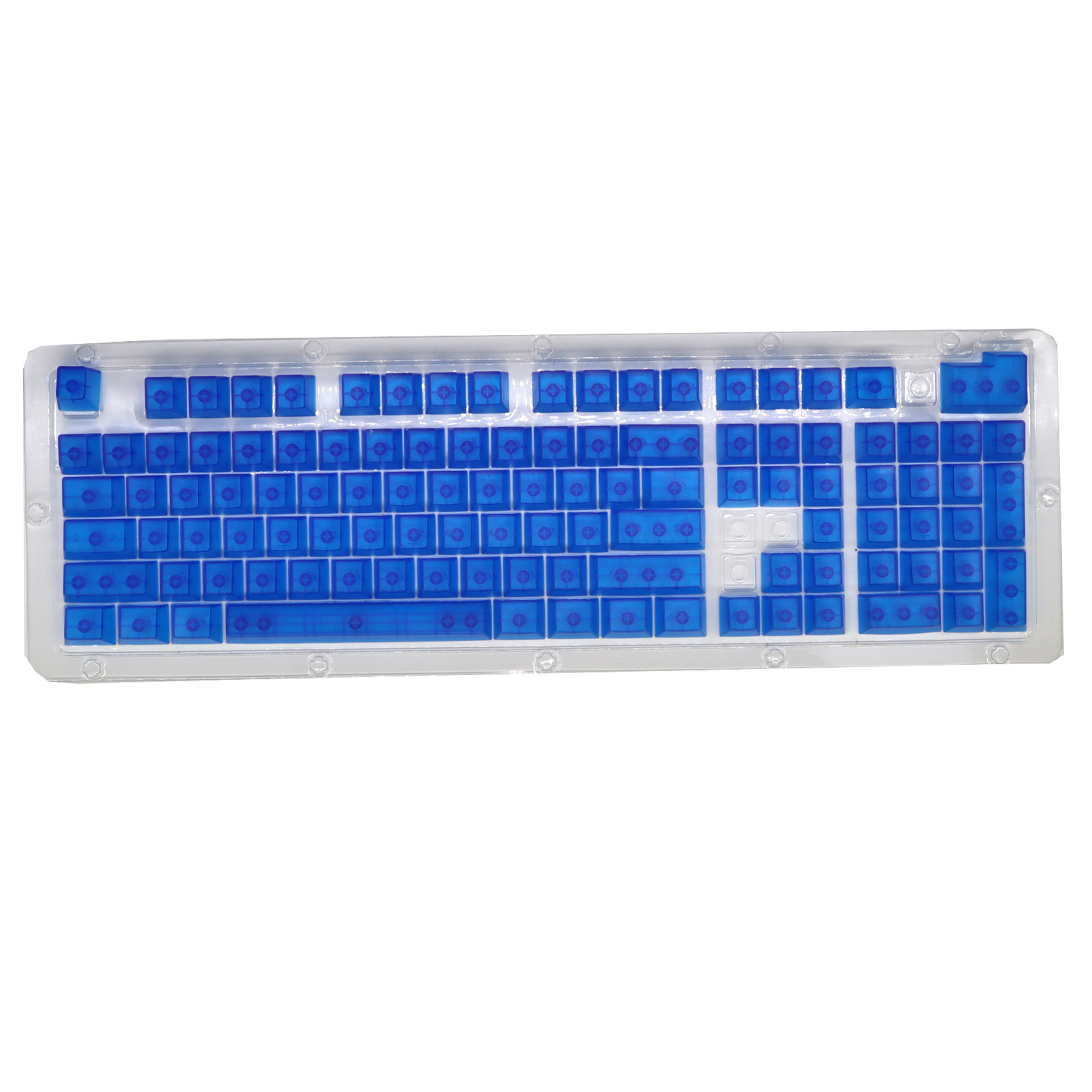 Lomubue 104 Keys Key Caps Transparent Clear Ergonomic No Lettering Anti ...