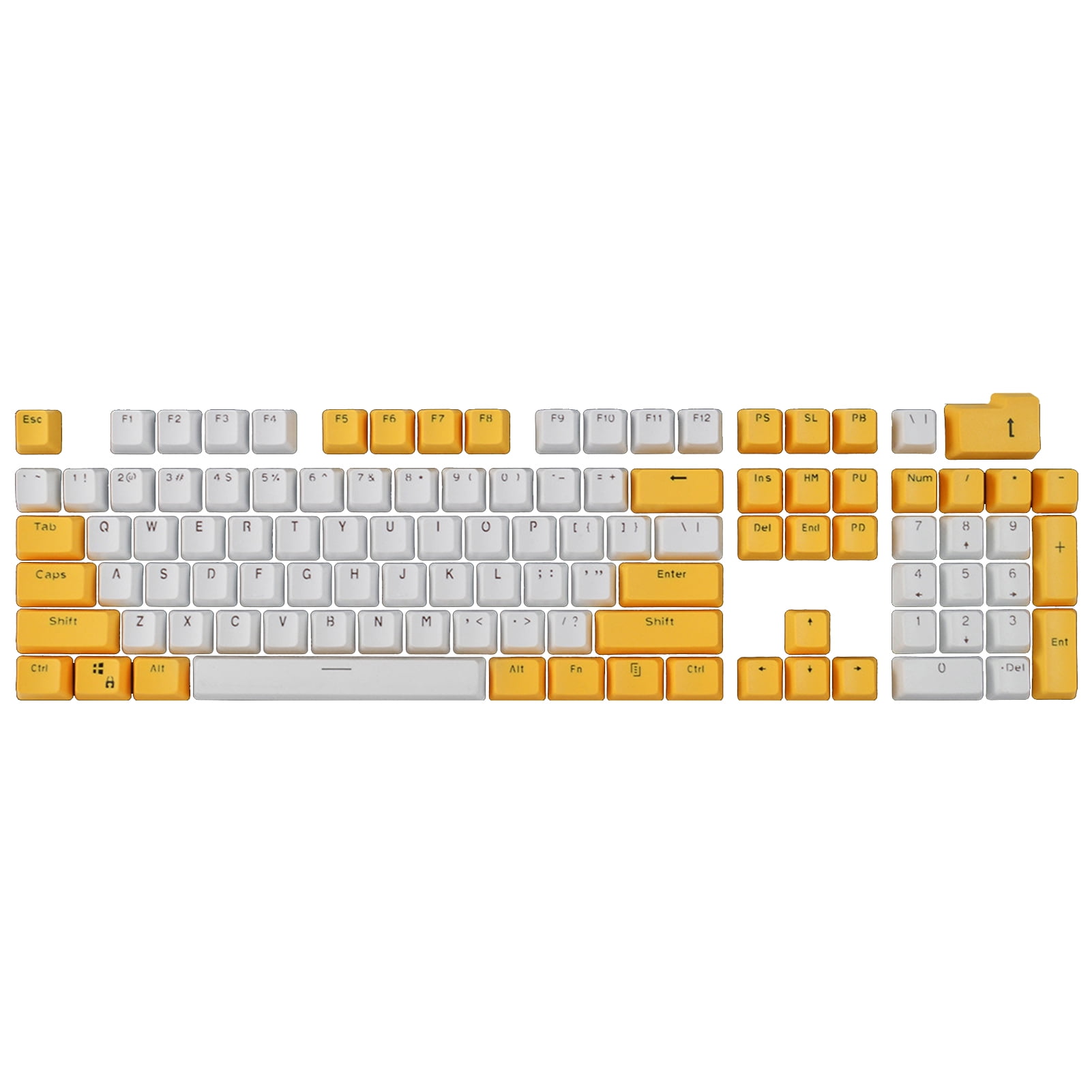 Lomubue 104Pcs Keyboard Keycaps Ergonomic Design Bright Color Fade ...