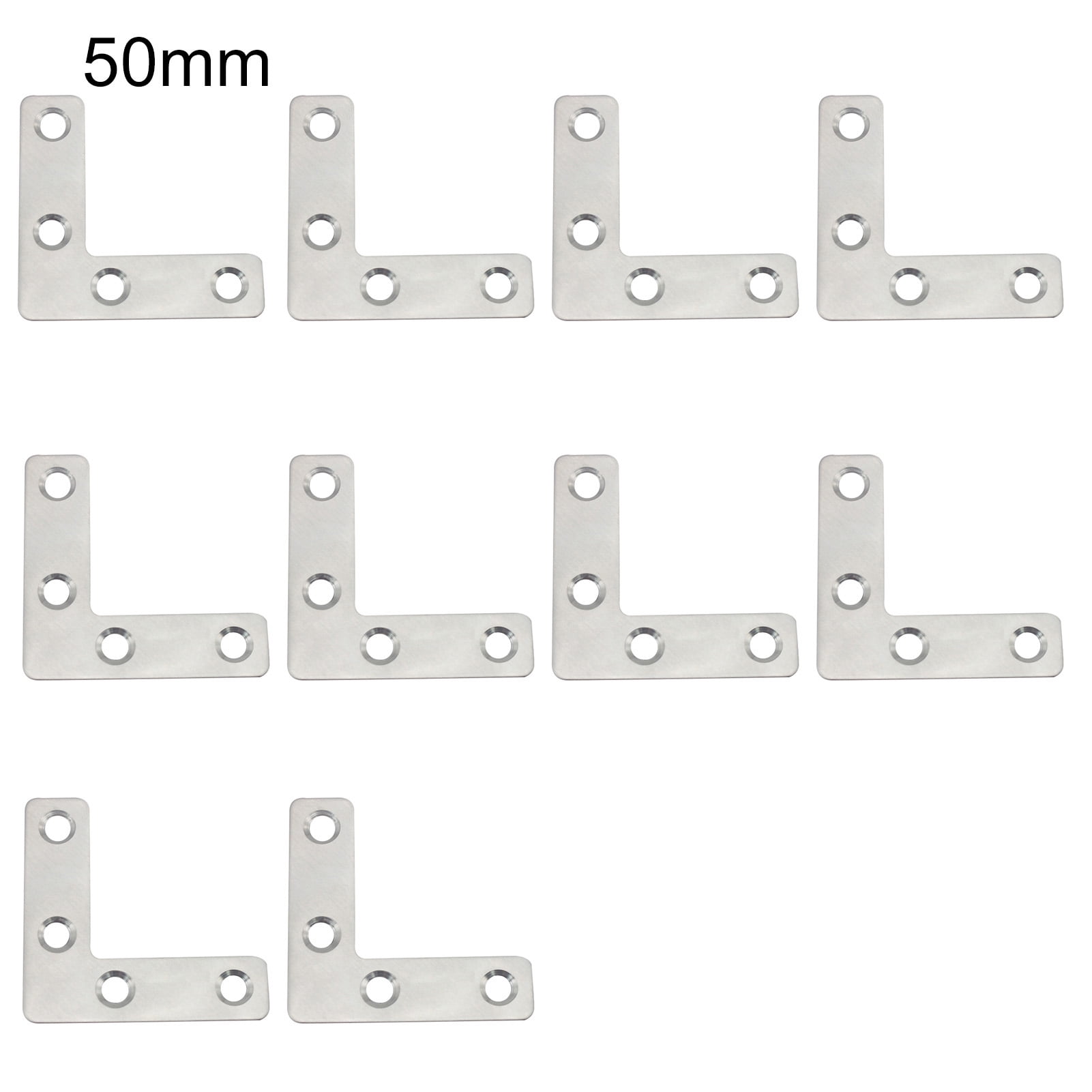 Lomubue 10Pcs 50mm L Shape Corner Bracket Not Easy to Rust Humanized ...