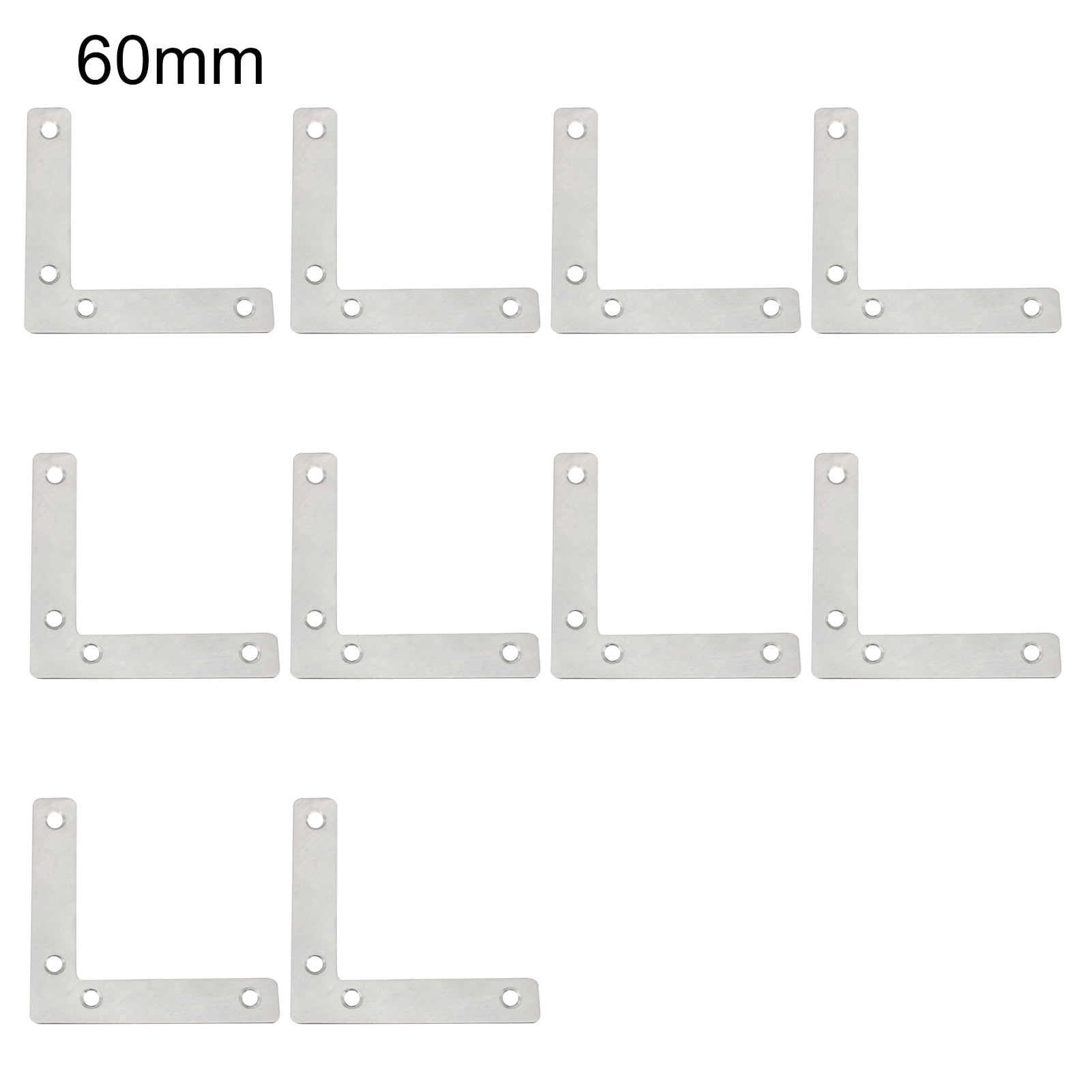 Lomubue 10Pcs 60mm L Shape Corner Bracket Not Easy to Rust Humanized ...