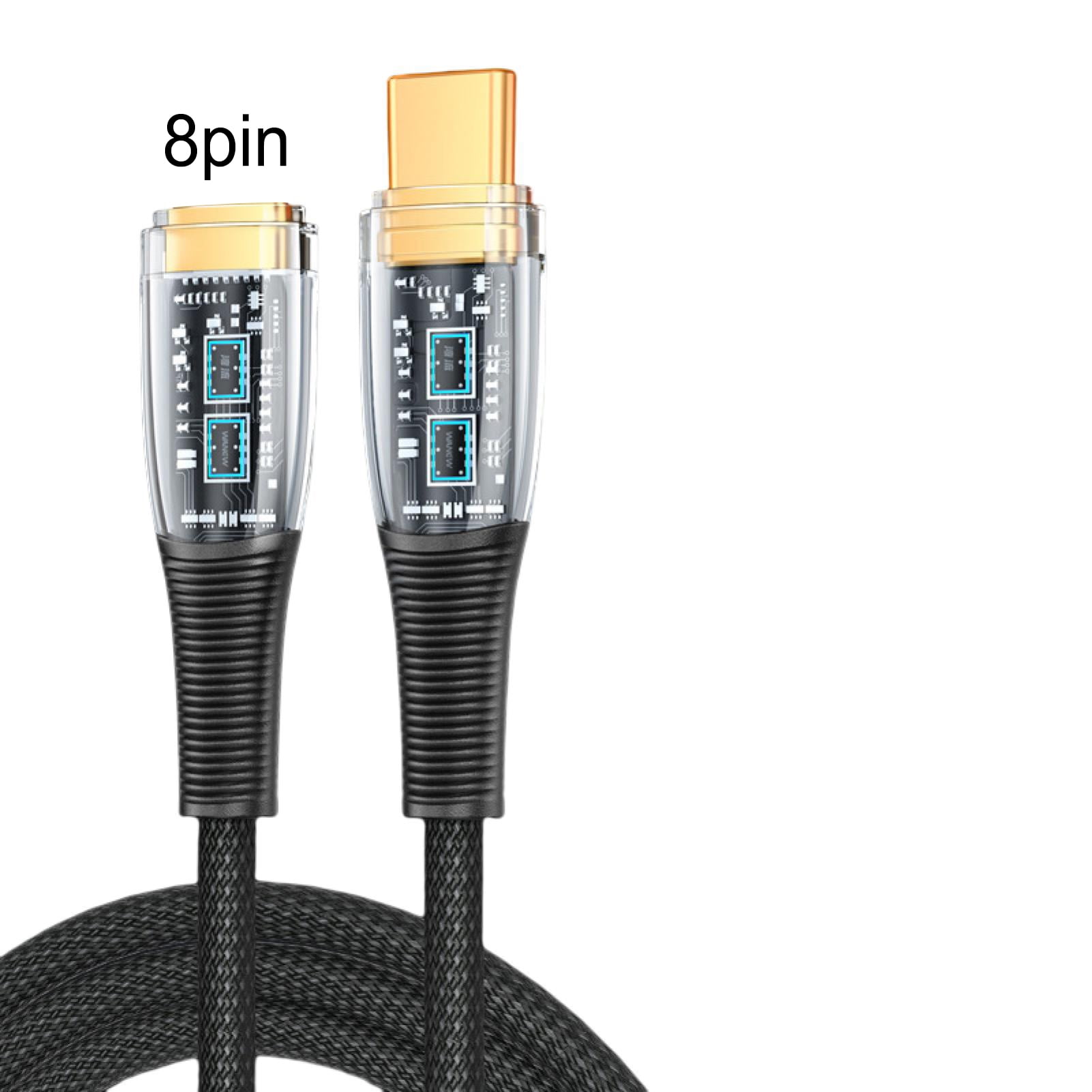 Lomubue 30/100W Data Cable Low Temperature Fast Charging Transparent ...