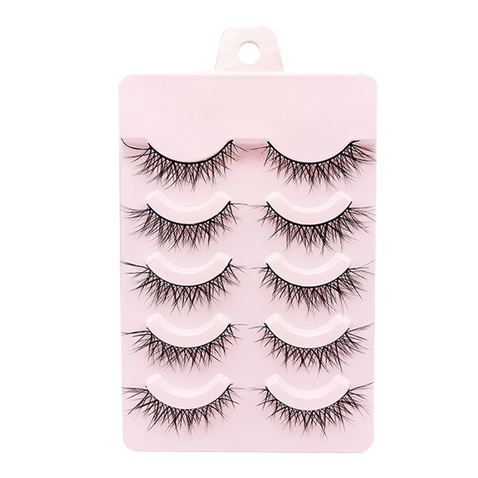 Lomubue 5 Pairs Thick False Eyelashes Black Terrier Natural High ...