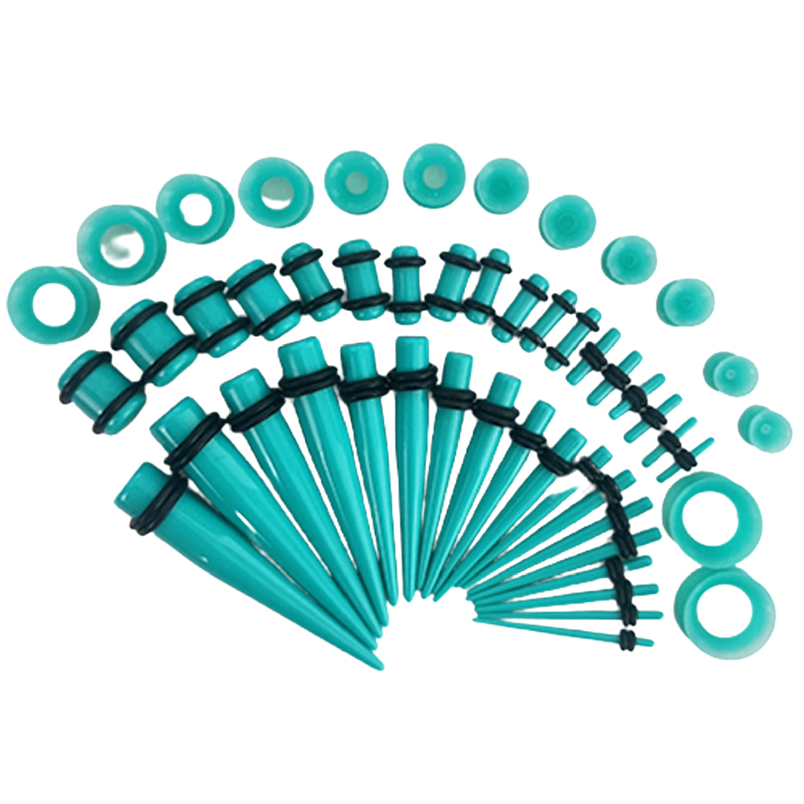 Lomubue 50Pcs Ear Expander Double O-Rings Flared Tunnels Three-piece ...